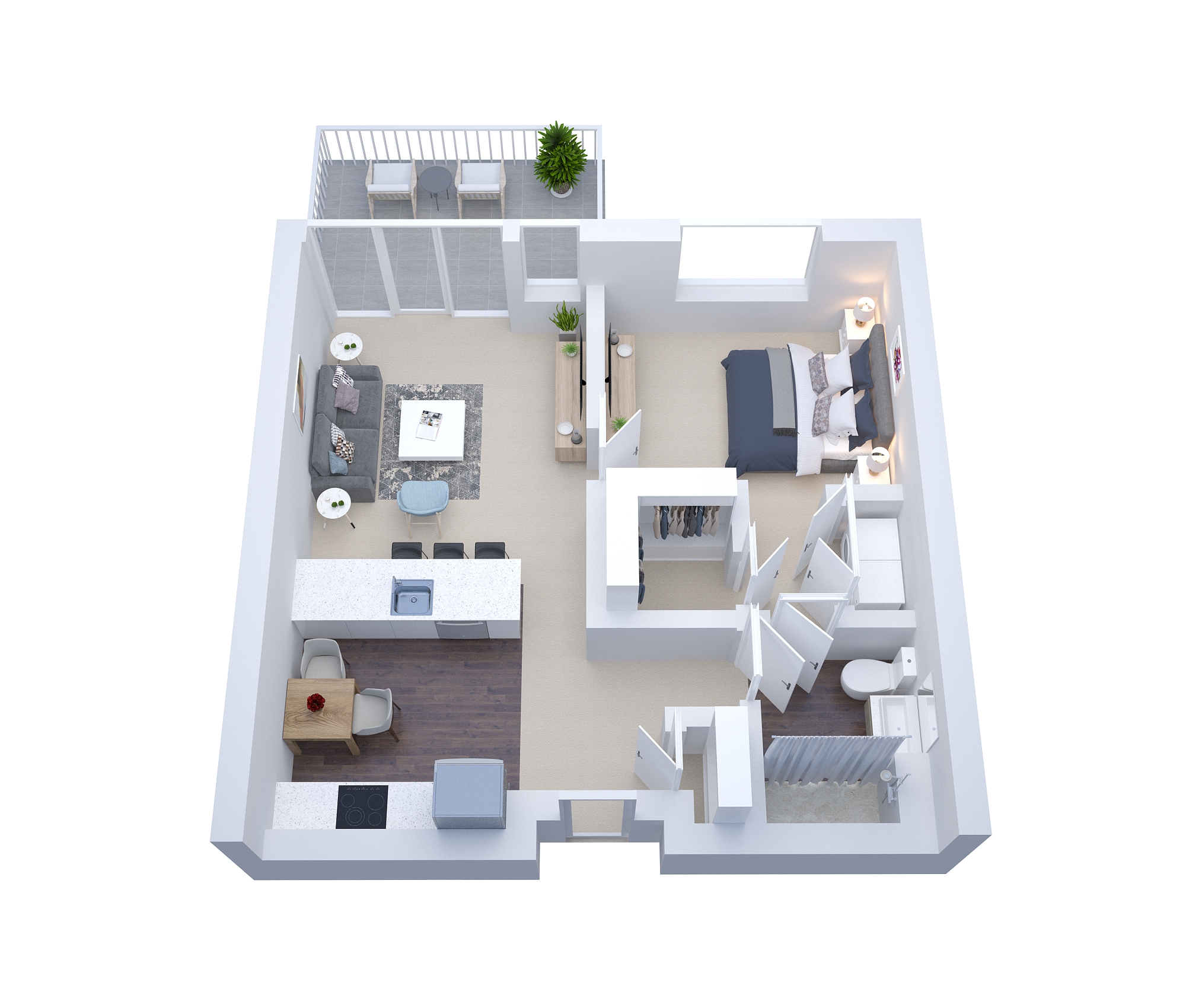 3D Furnished Apartment Floor Plans by The 2D3D Floor Plan Company - Architizer