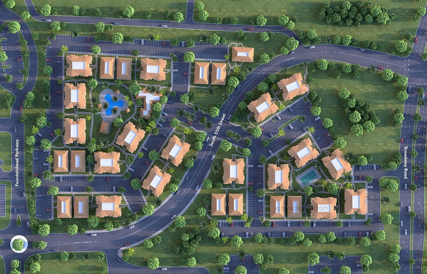 3d Site Plan Rendering Services By The 2d3d Floor Plan Company Architizer