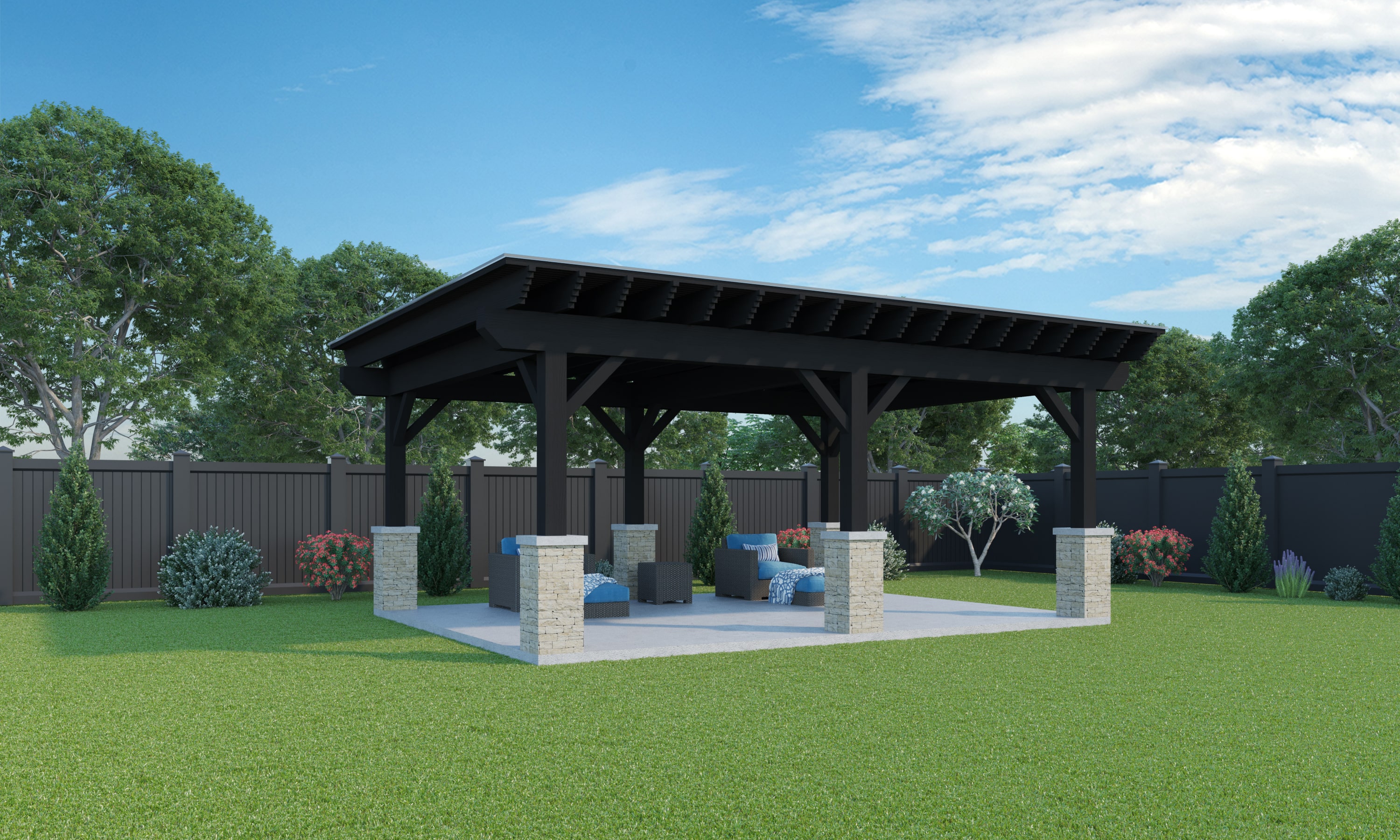 Gazebo 3D Exterior Rendering by The 2D3D Floor Plan Company - Architizer