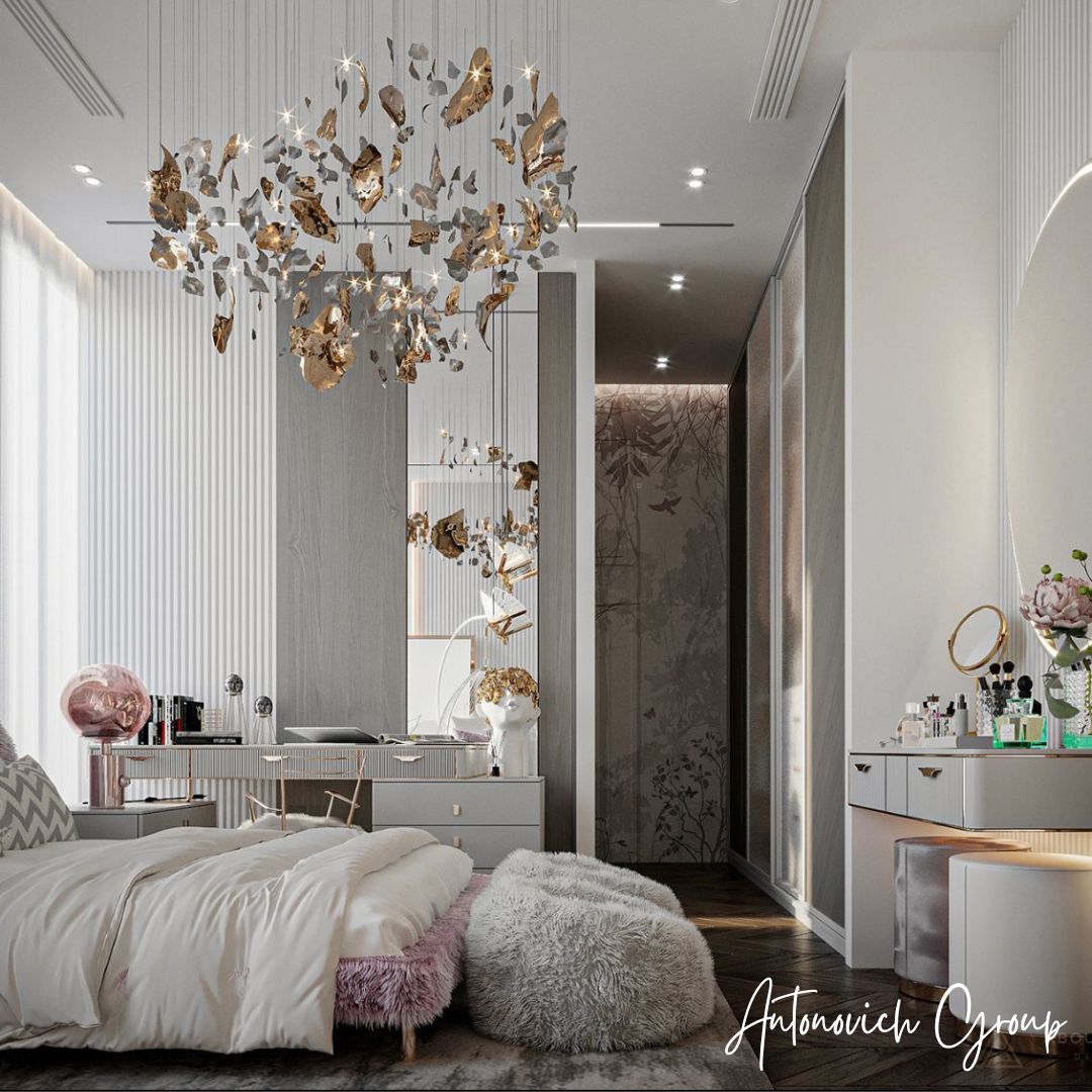 Chic-Style Girls Bedroom Interior Design by LUXURY ANTONOVICH DESIGN ...