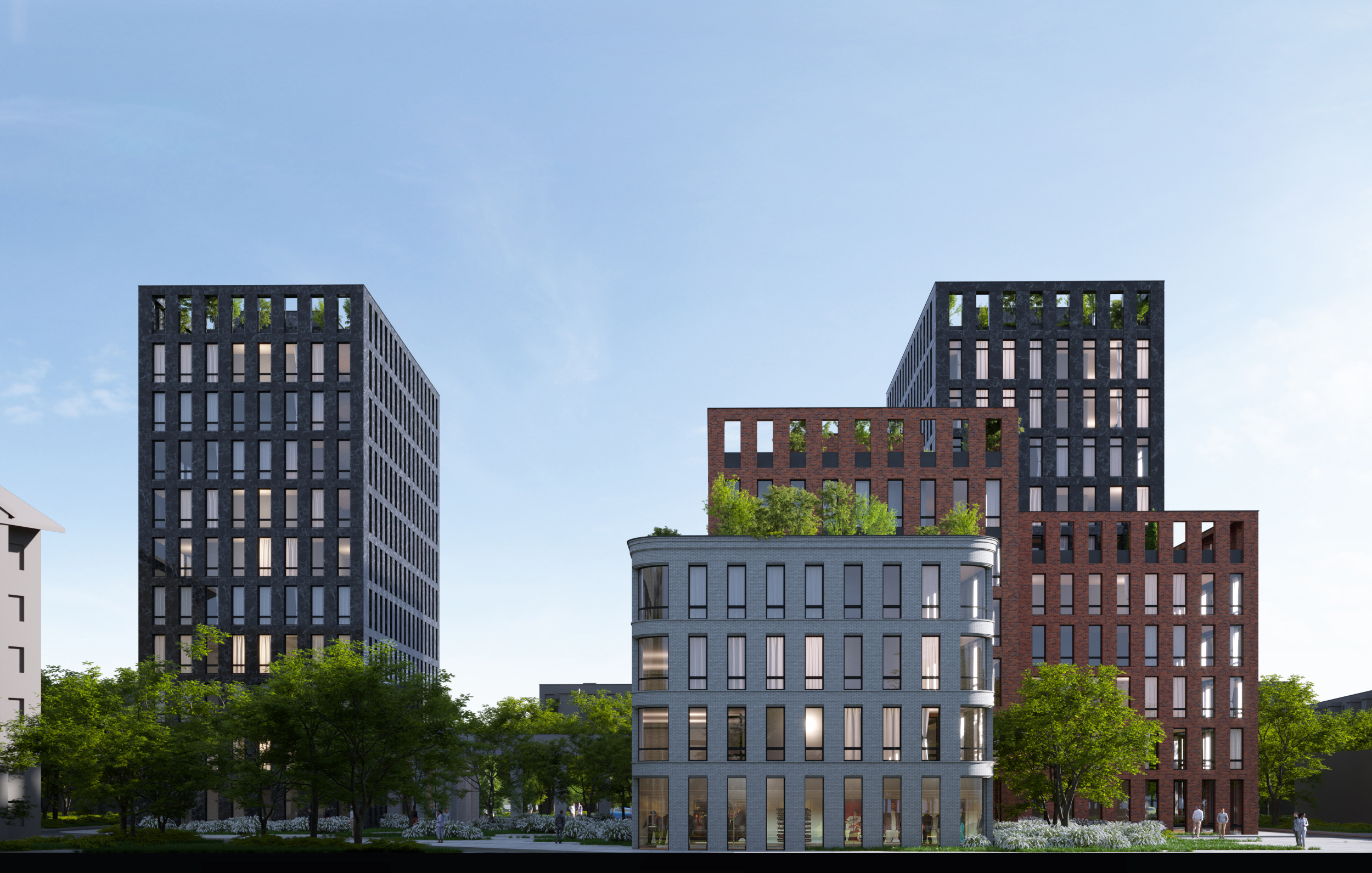 Multifunctional residential complex with commercial by Yunakov Architects - Architizer