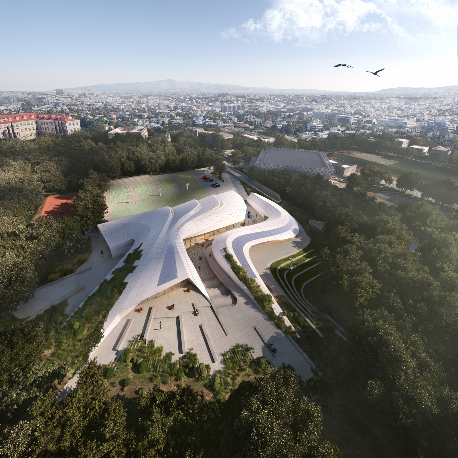 Arts Building at Atheens College by Studio GRiD | Renderings + Animations + Virtual Reality ...