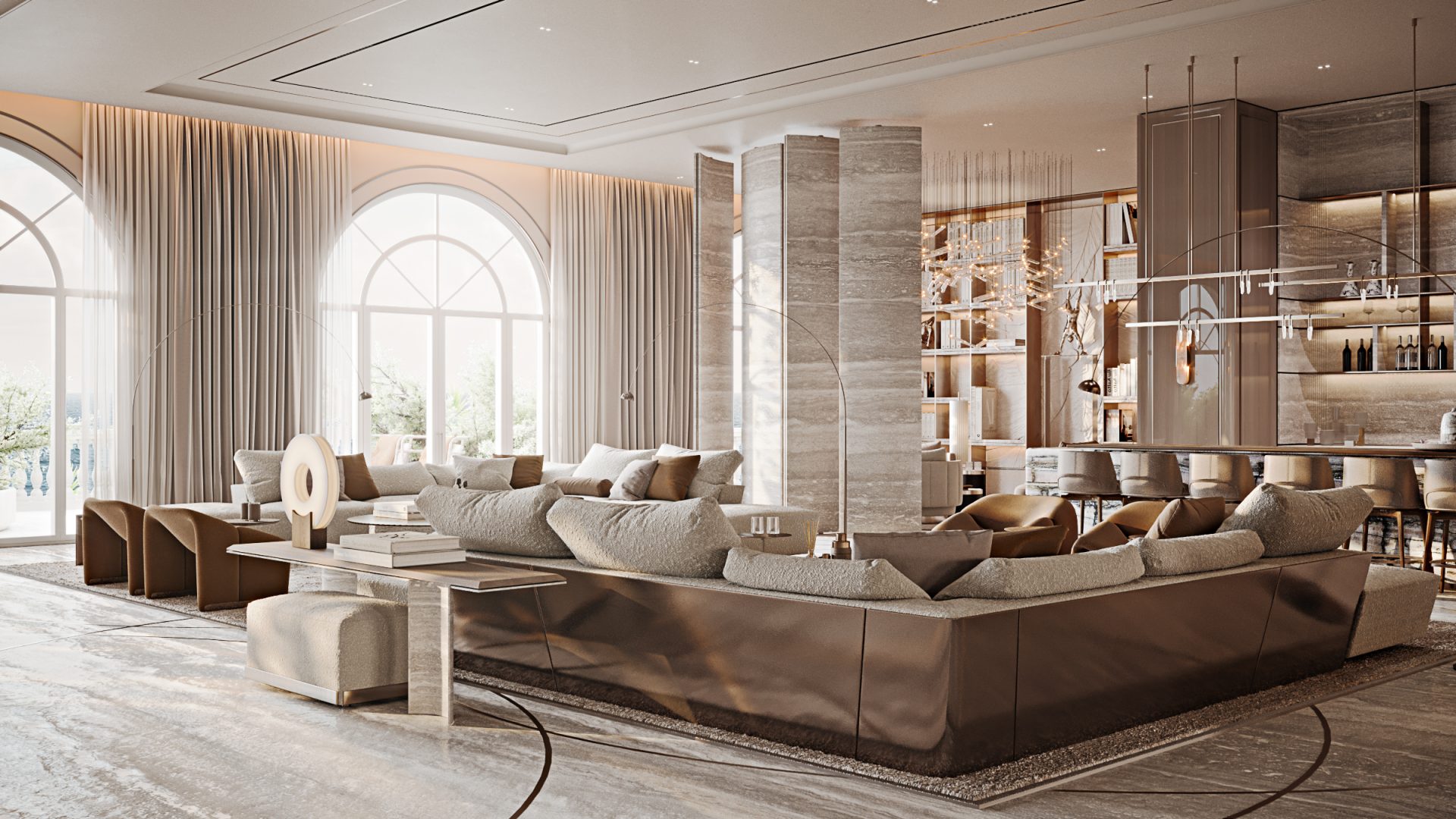 Raffles the Palm Dubai’s Super Penthouse by YODEZEEN - Architizer