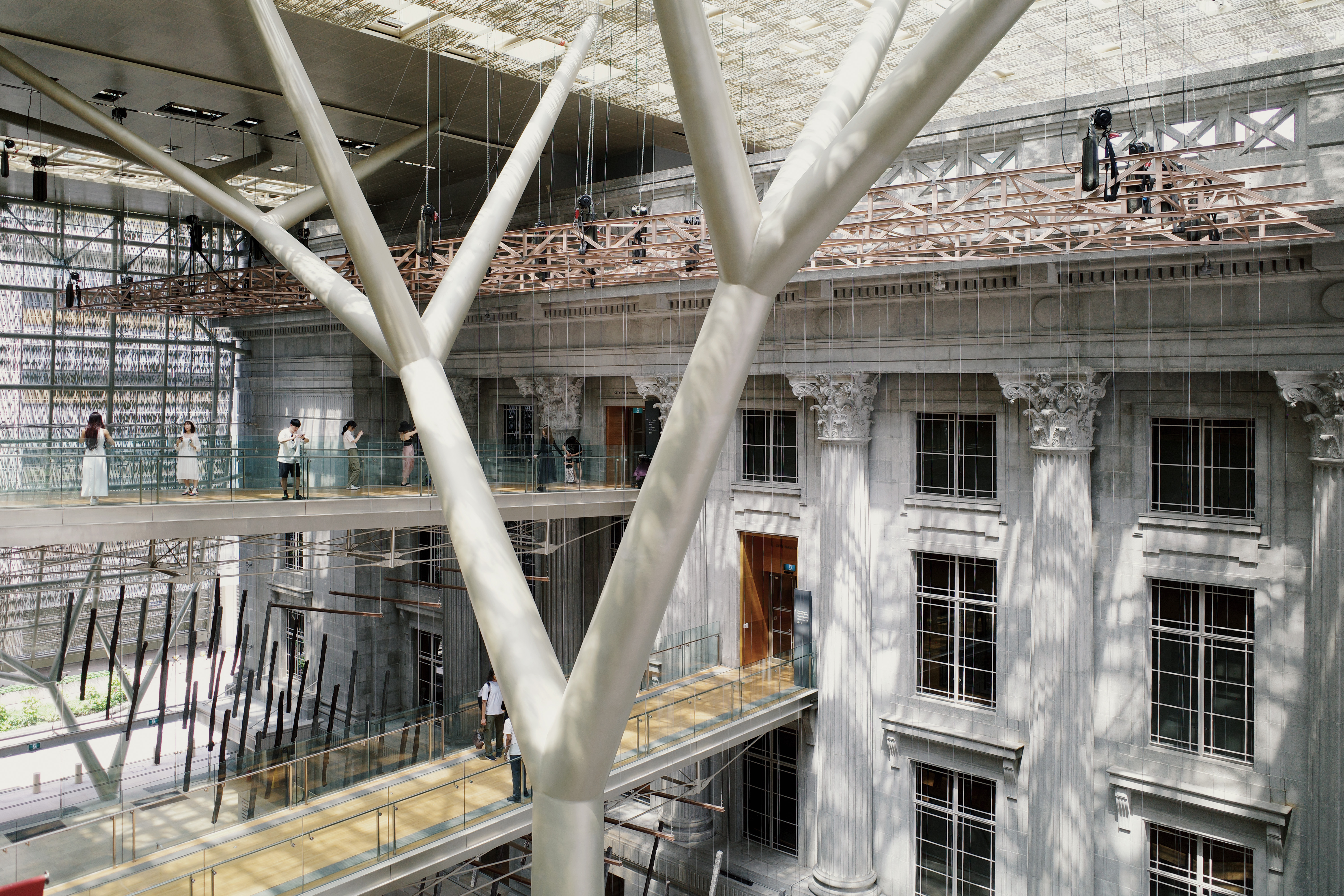 Angin Cloud - an art installation at the National Gallery Singapore by vn-a (visual network art ...