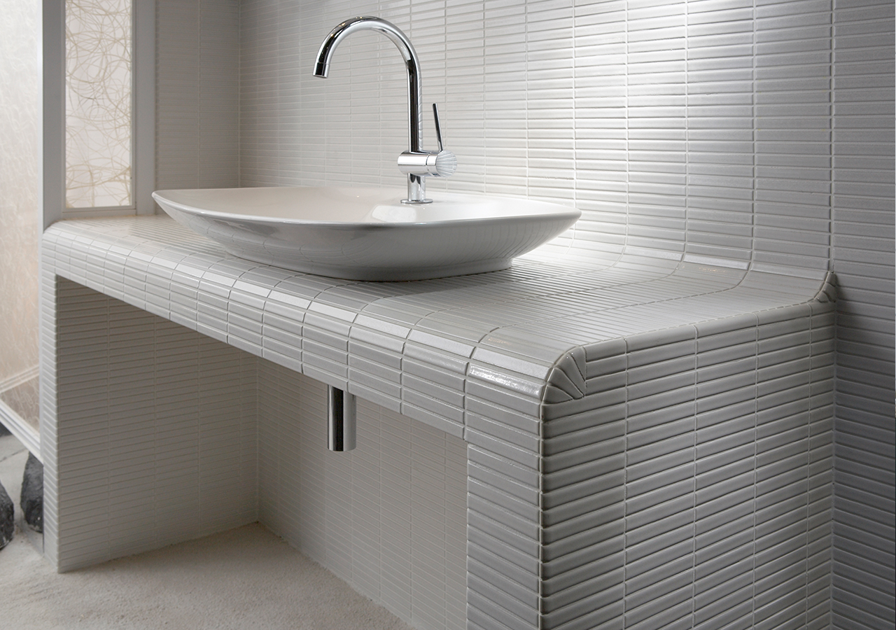 JAPANESE TILE - YOHEN BORDER WHITE YB1H from INAX - Architizer