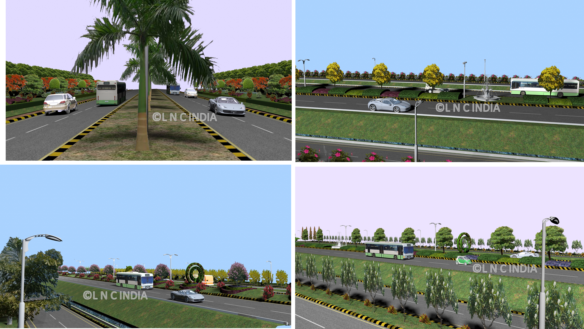 Road Side Landscape Plan For Naya Raipur and Kamal Vihar,Raipur by ...