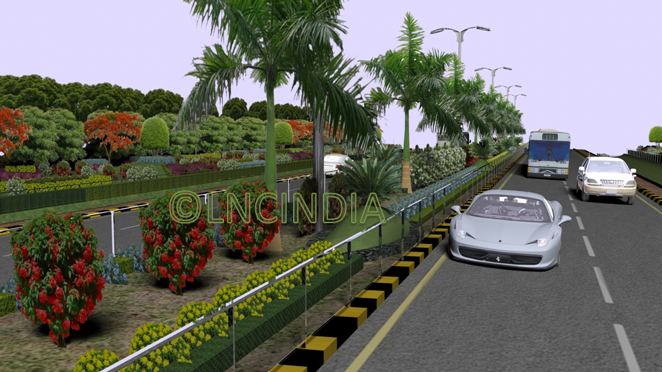 Road Side Landscape Plan For Naya Raipur and Kamal Vihar,Raipur by ...
