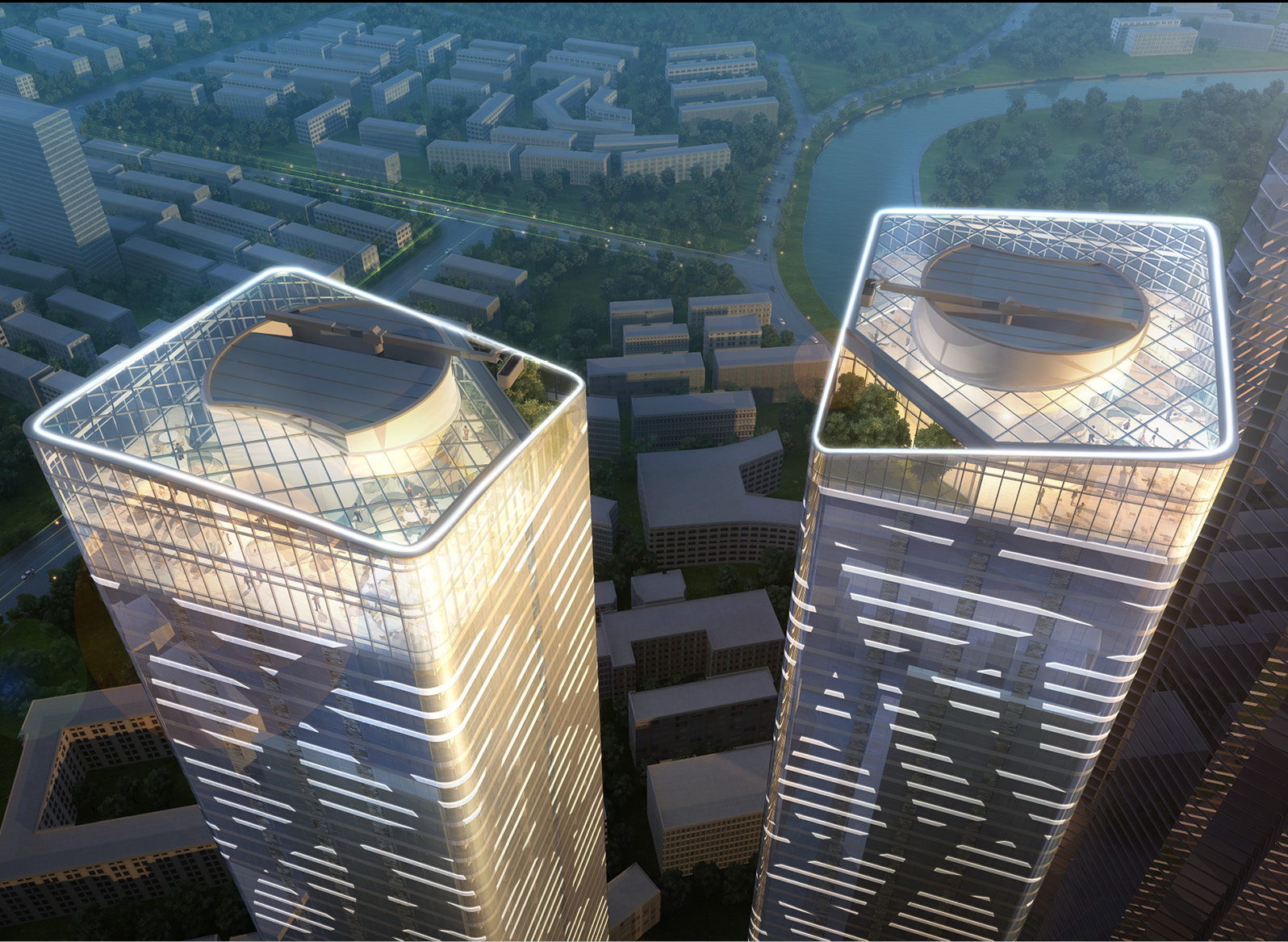 Chengdu Tianxi Twin Towers by MLA+ - Architizer