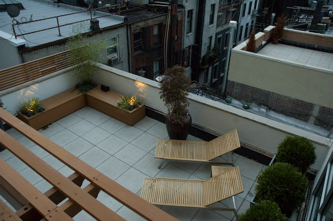 TriBeCa NYC Roof Deck: Contemporary Terrace Garden Design by Amber ...