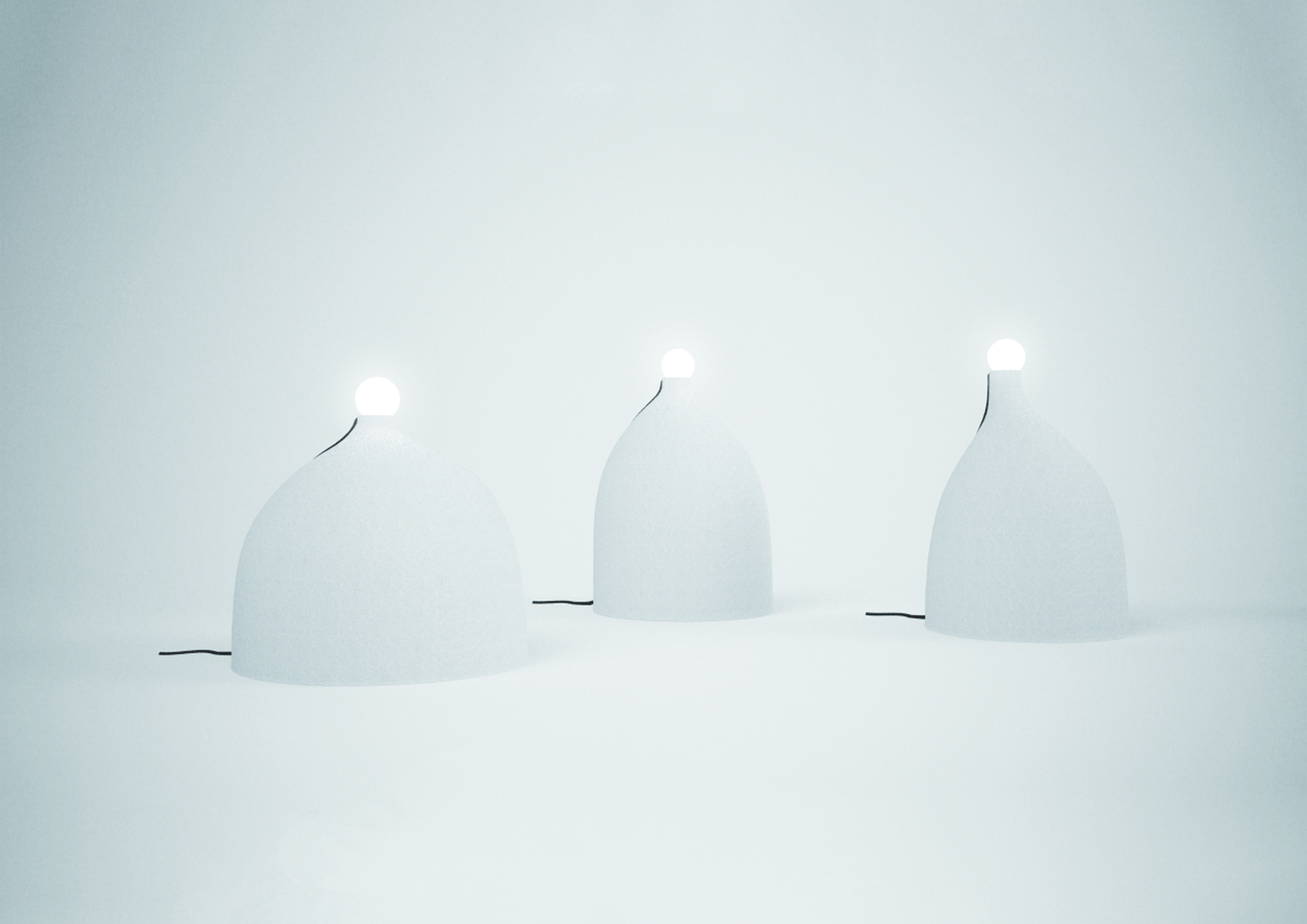 Paper pulp lamp by Shinto Tsushin. 新東通信 - Architizer