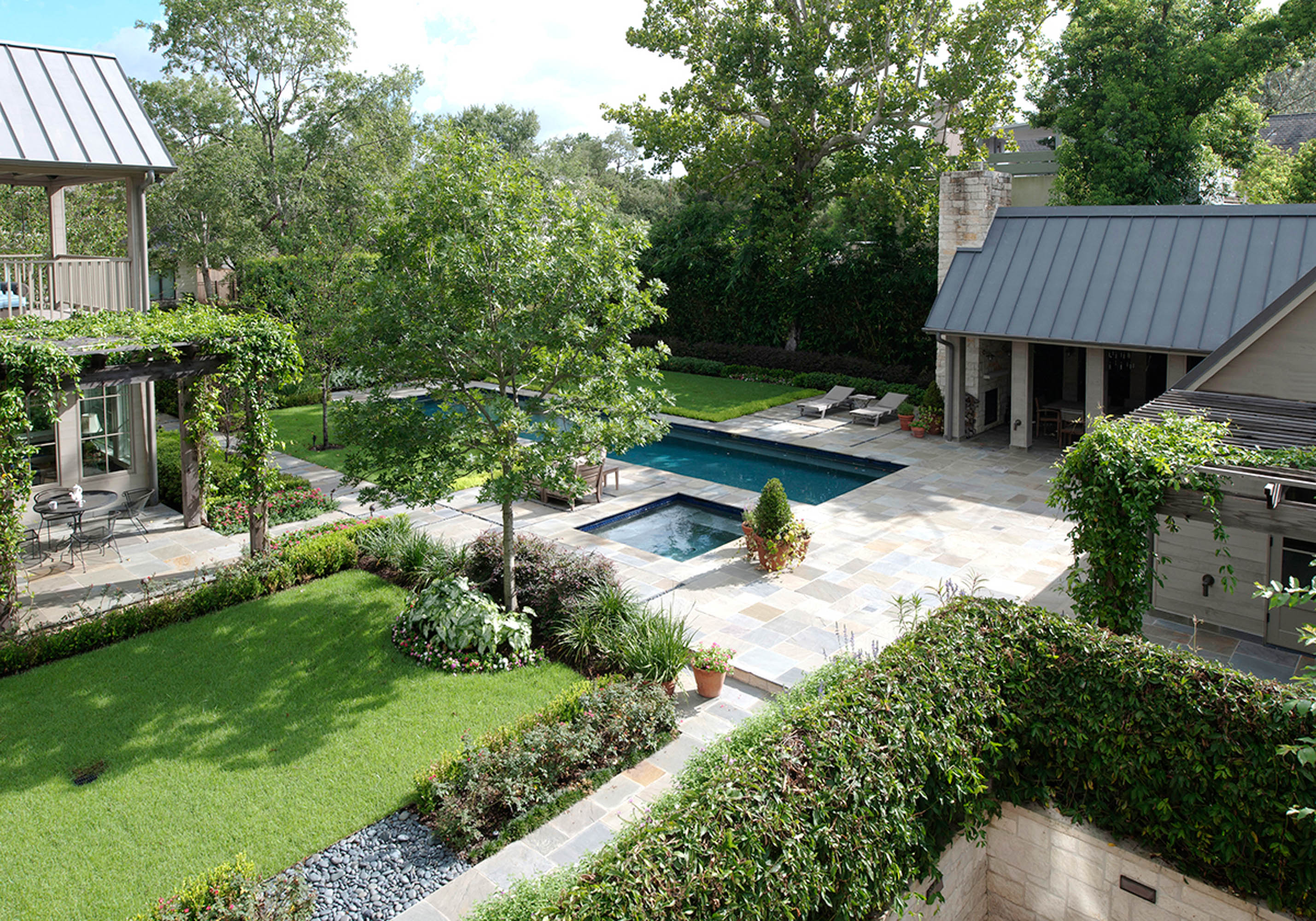 Houston Residence and Pool House by Wettling Architects - Architizer