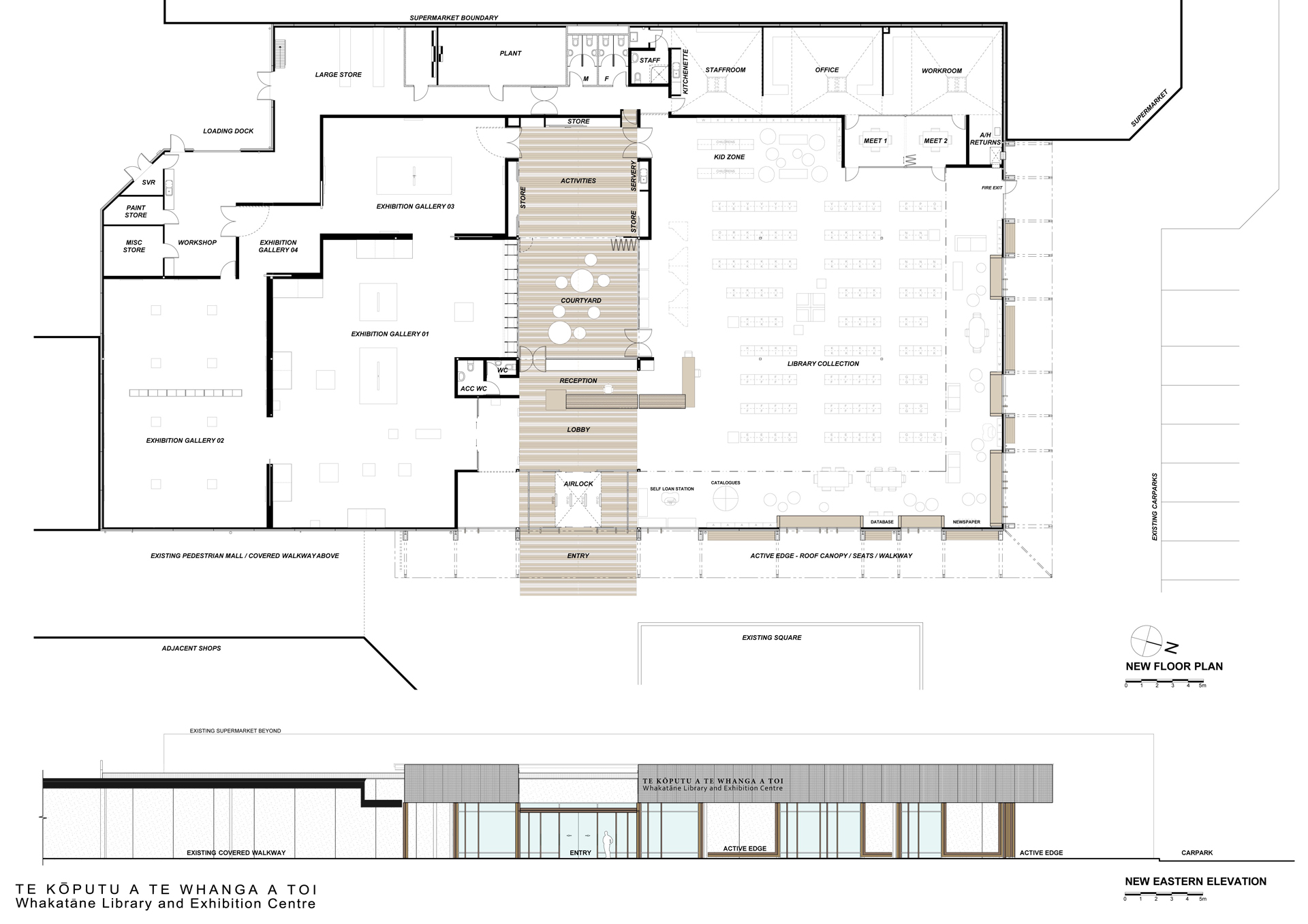 Te Koputu a te Whanga a Toi : Whakatane Library & Exhibition Centre by ...