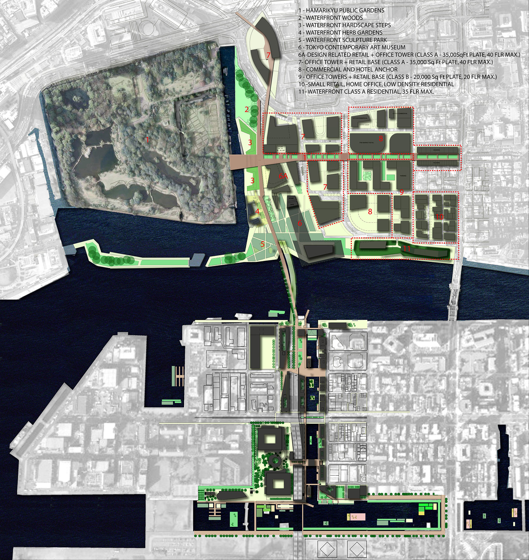 Revival of a Canal City: Tokyo Waterfront Masterplan by Mobile Office ...