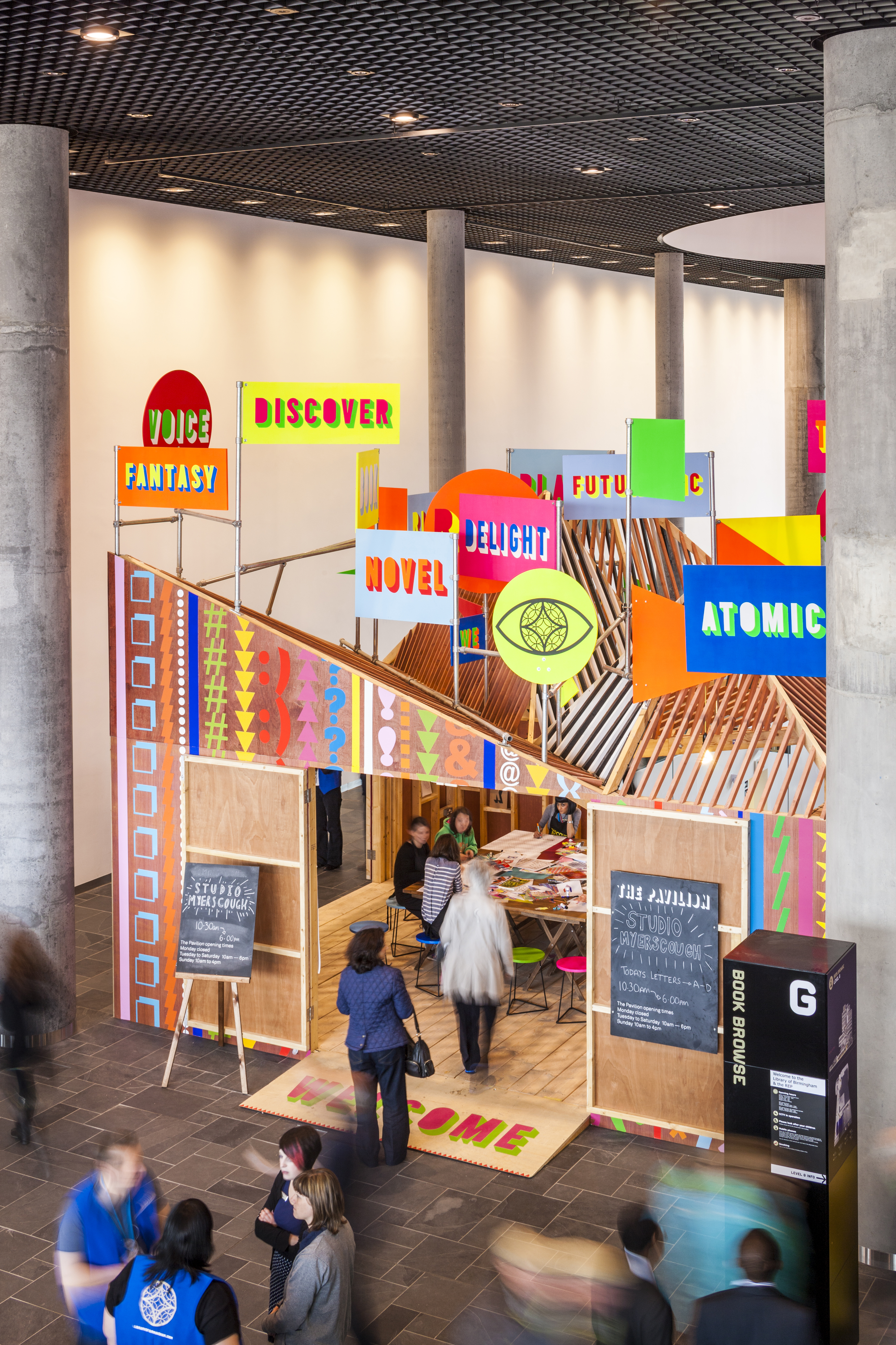 The Pavilion at Library of Birmingham by Studio Myerscough - Architizer