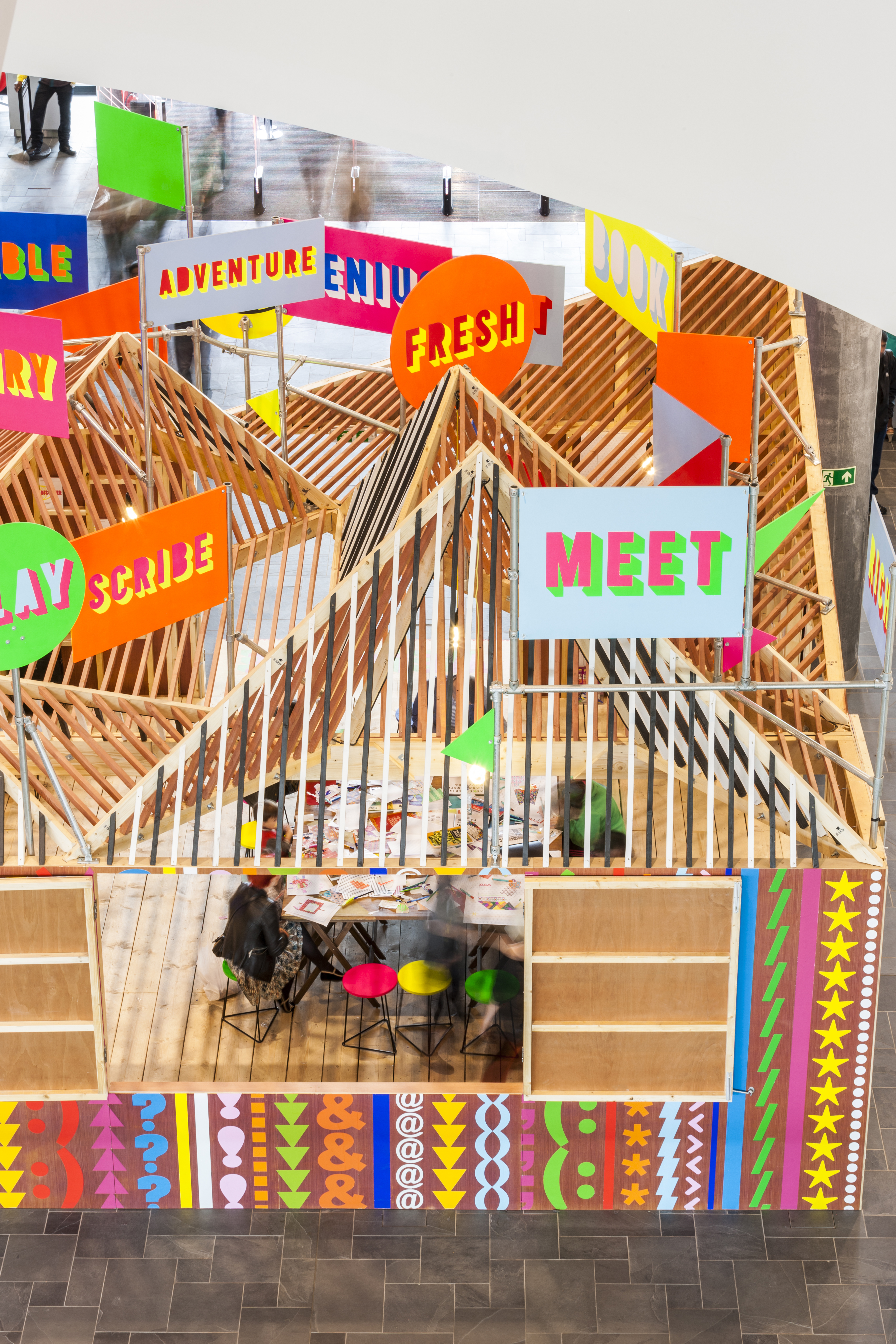 The Pavilion at Library of Birmingham by Studio Myerscough - Architizer