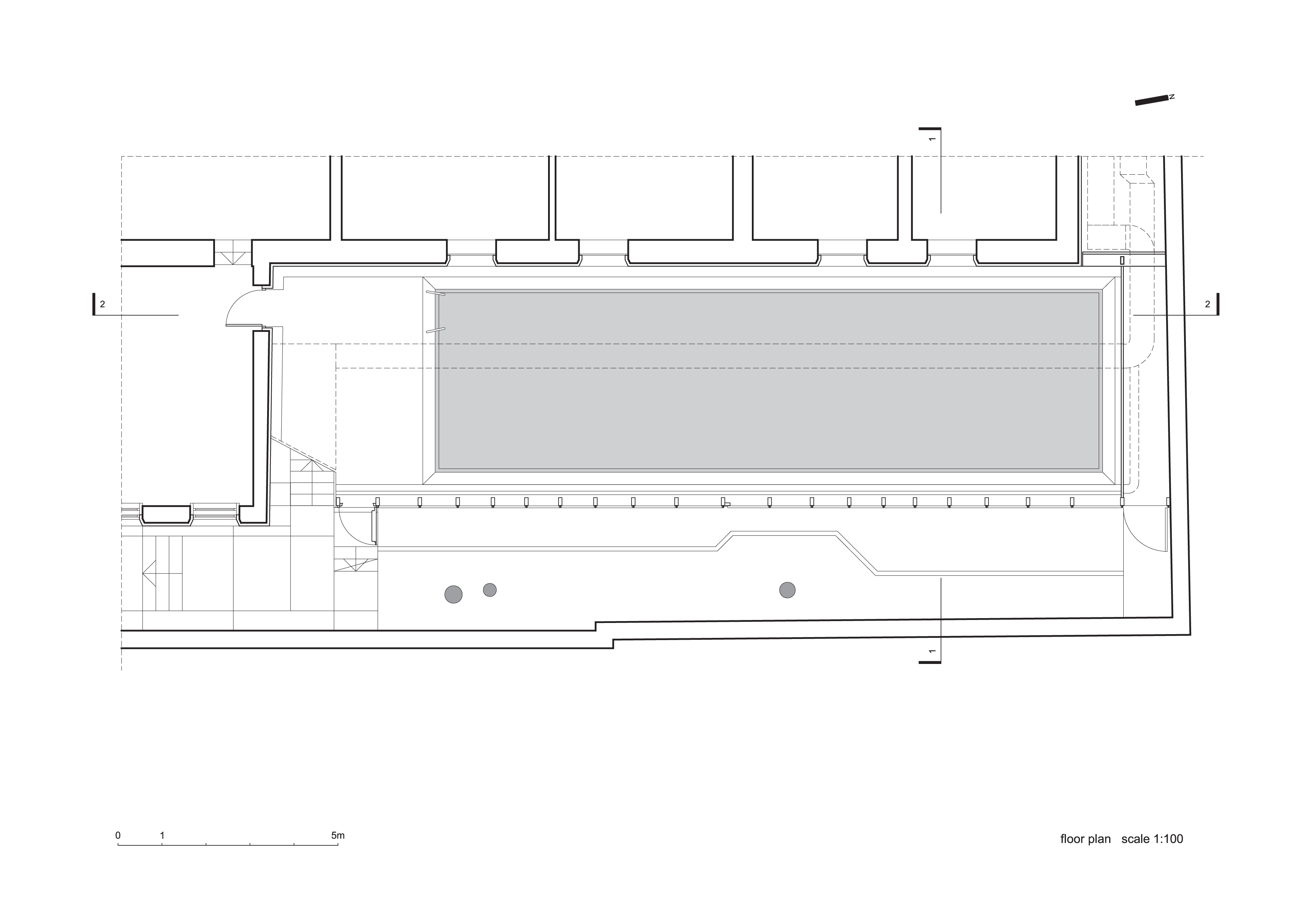 Swimming pool / terrace, addition to a historic building by I/O ...