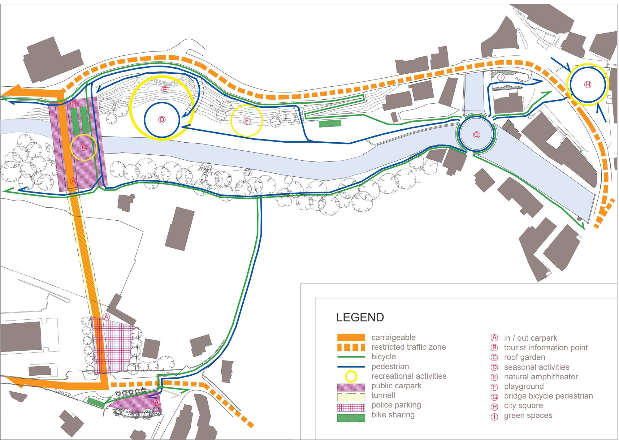 Carpark Hidden Inside a Green-Roofed Bridge by AS-DOES - Architizer
