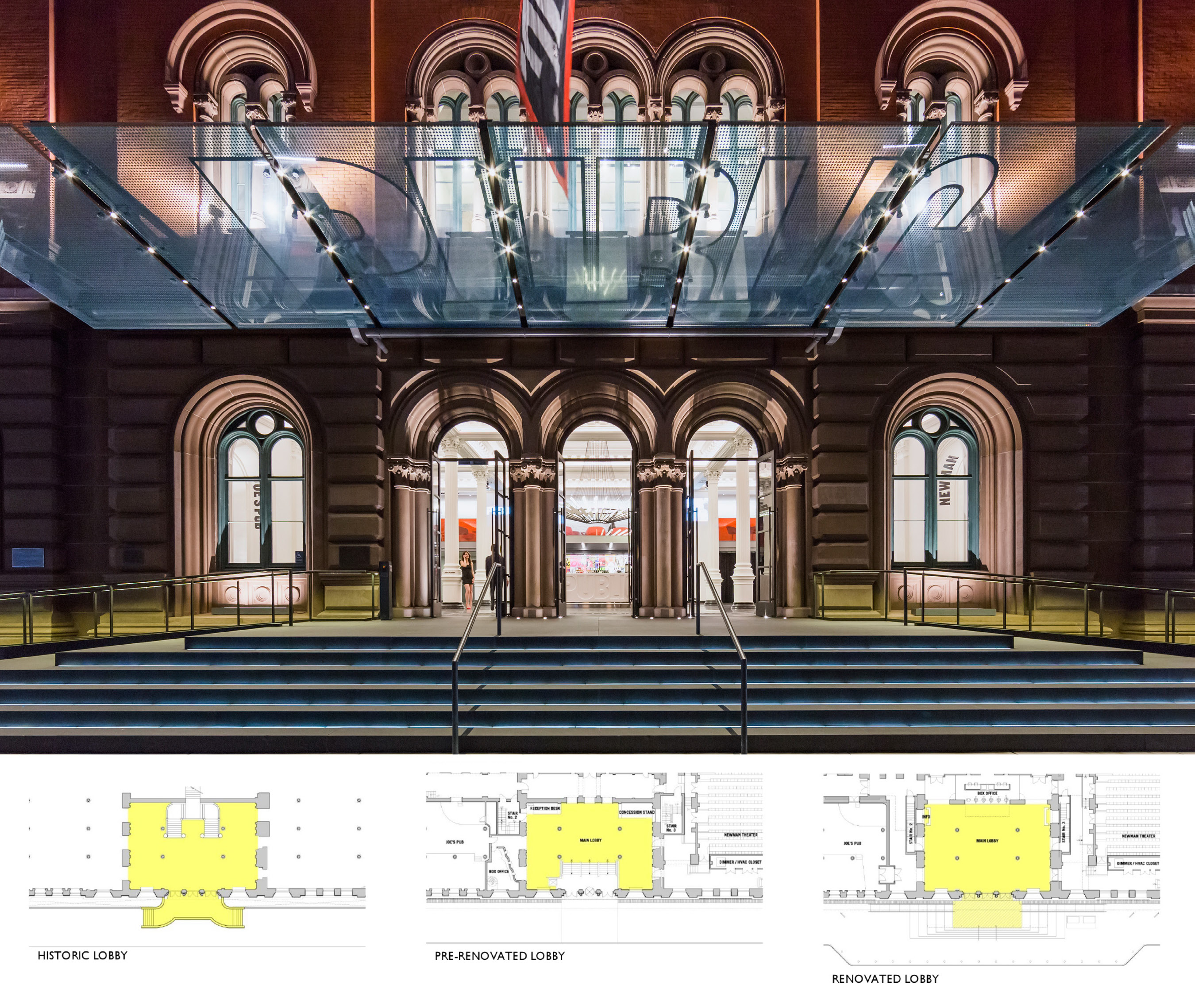 The Public Theater at Astor Place, Façade Restoration, Entry and Lobby ...