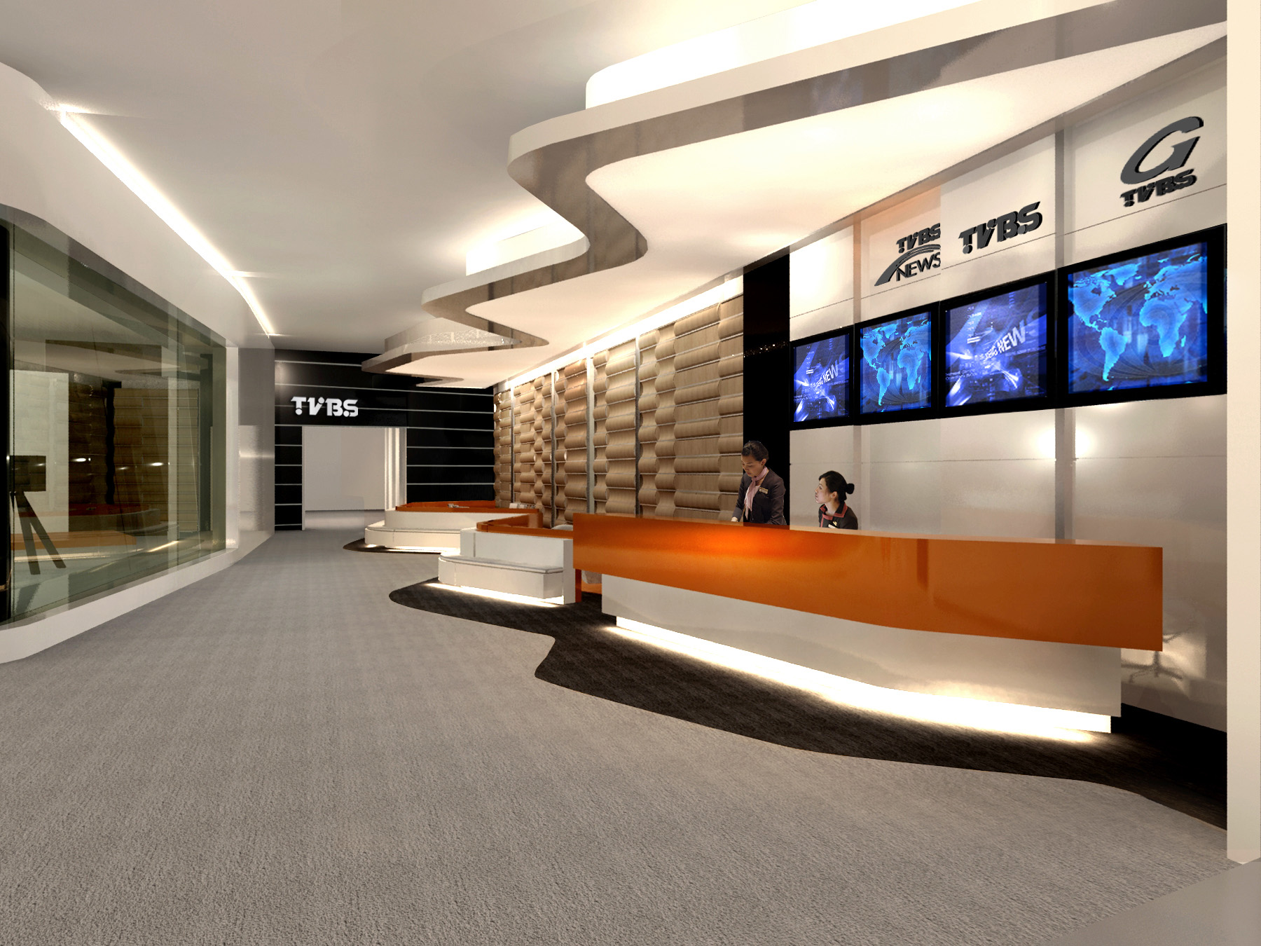 TVBS HQ main lobby by L2ds - LUMSDEN LEUNG design studio ltd - Architizer