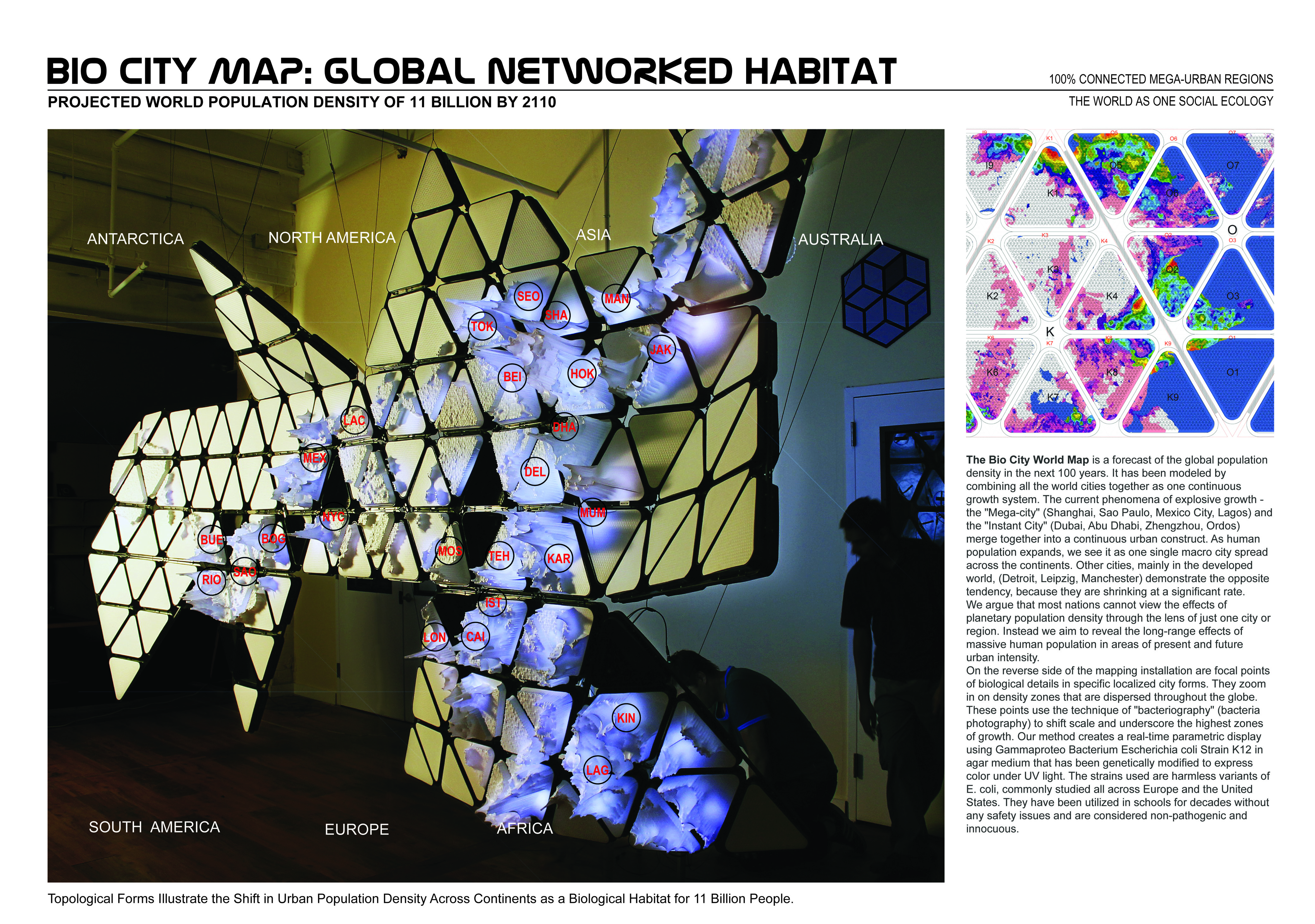 Bio City World Map of 11 Billion by Terreform ONE - Architizer