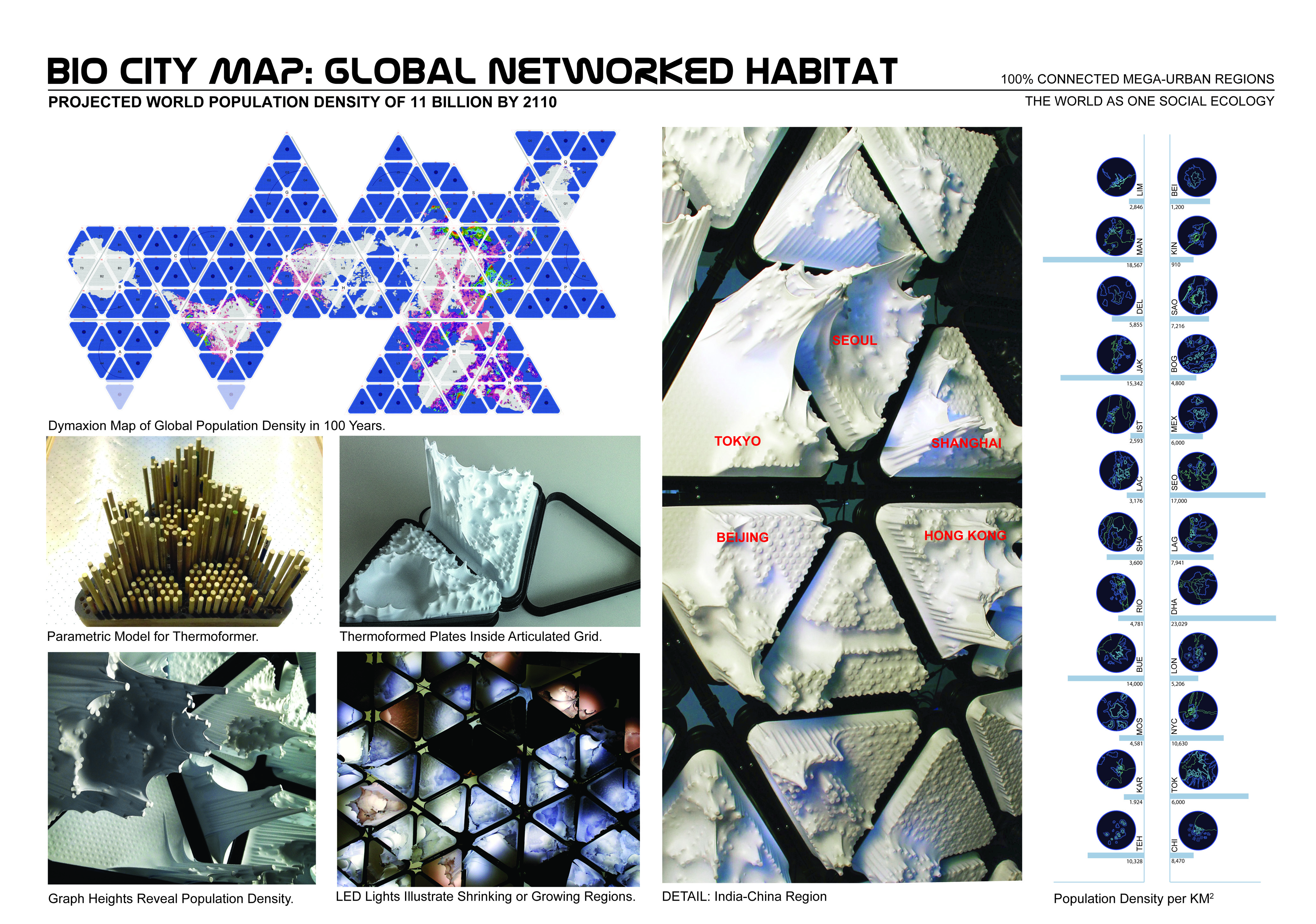 Bio City World Map of 11 Billion by Terreform ONE - Architizer