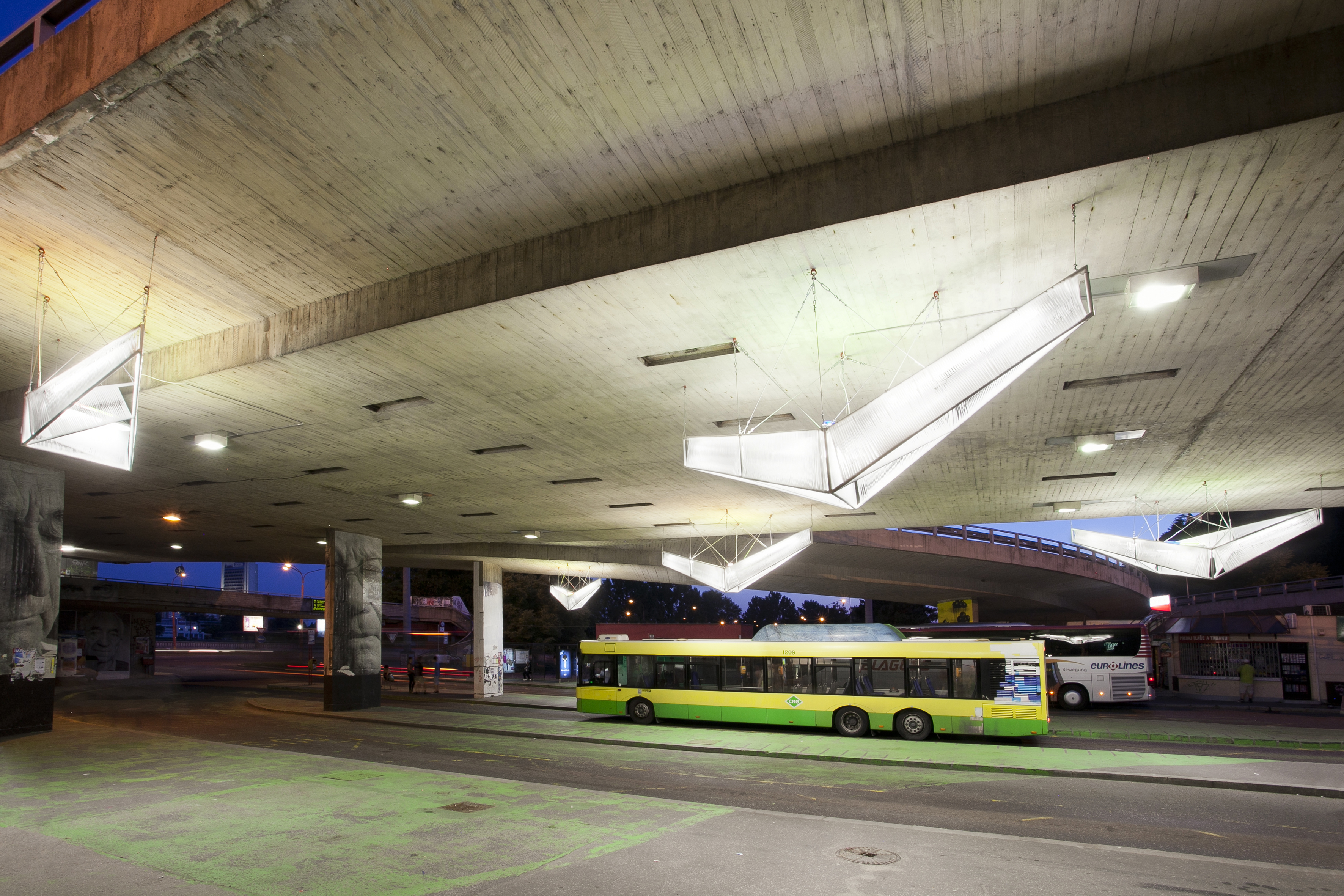 Bus terminal under the bridge by Vallo Sadovsky Architects - Architizer