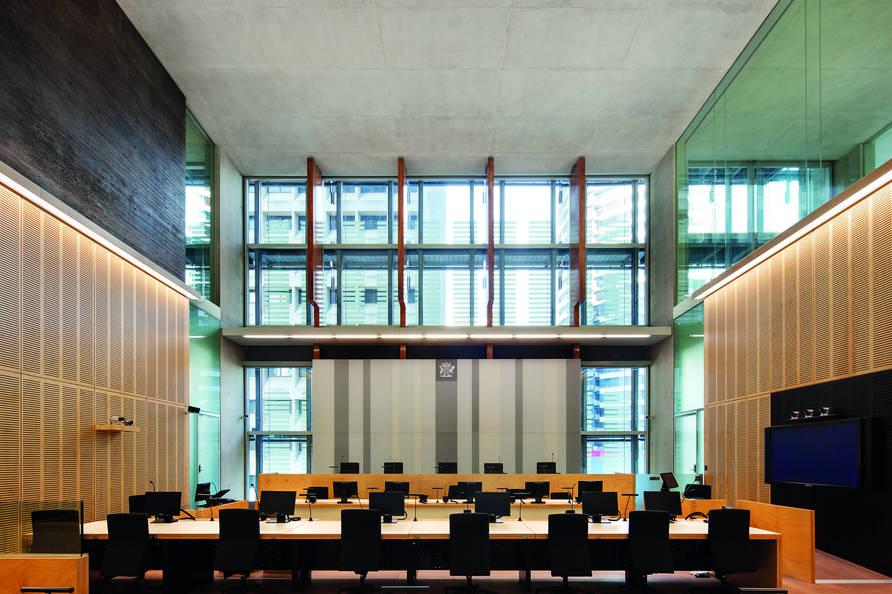 Queen Elizabeth II Courts of Law by Architectus - Architizer