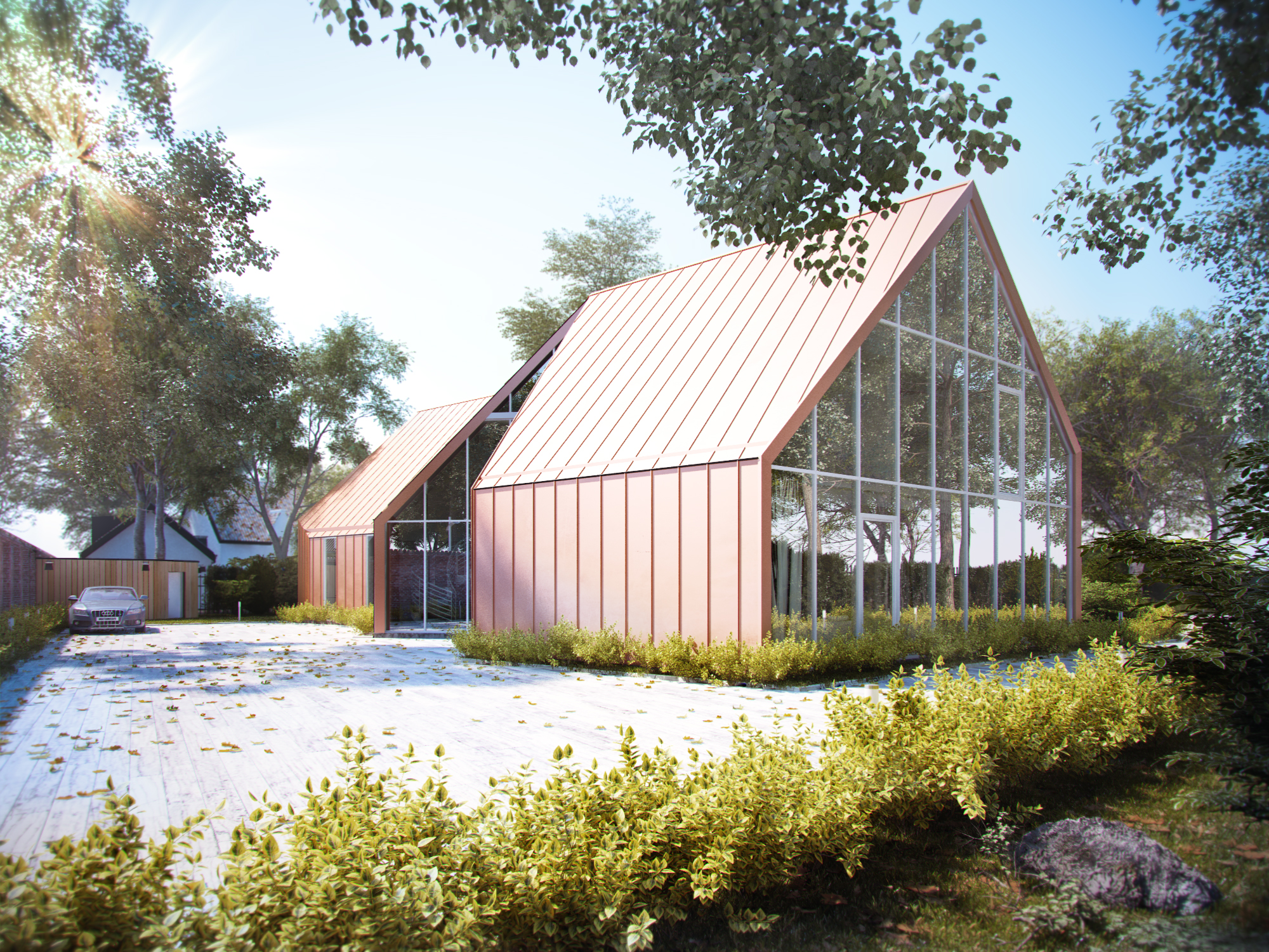 villa render by Kraftekstudio - Architizer