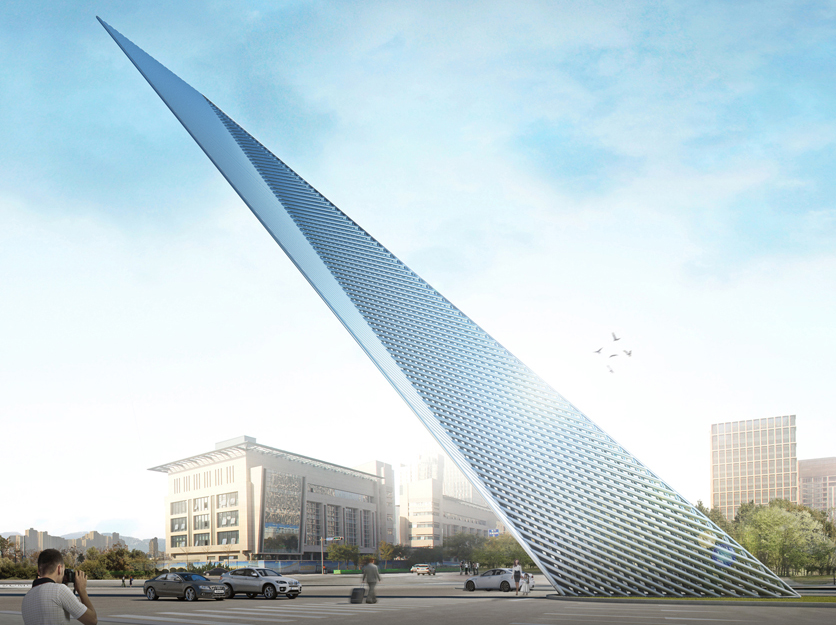 A landmark monument in Tianjin (China) for TEDA's 30 years of existence ...