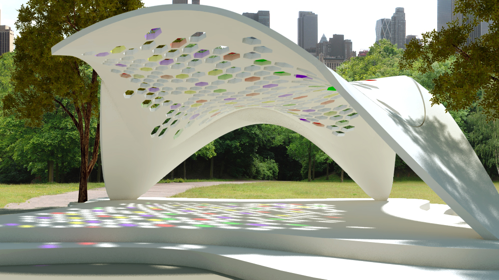 Multicolor Shade Pavilion by Hi-Tech Design&Construction - Architizer
