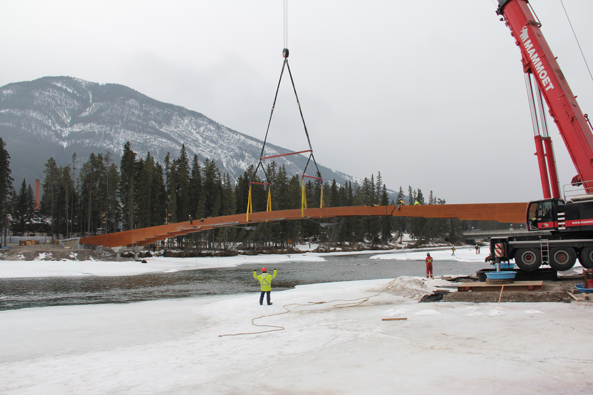 Bow River Pedestrian Bridge by StructureCraft - Architizer
