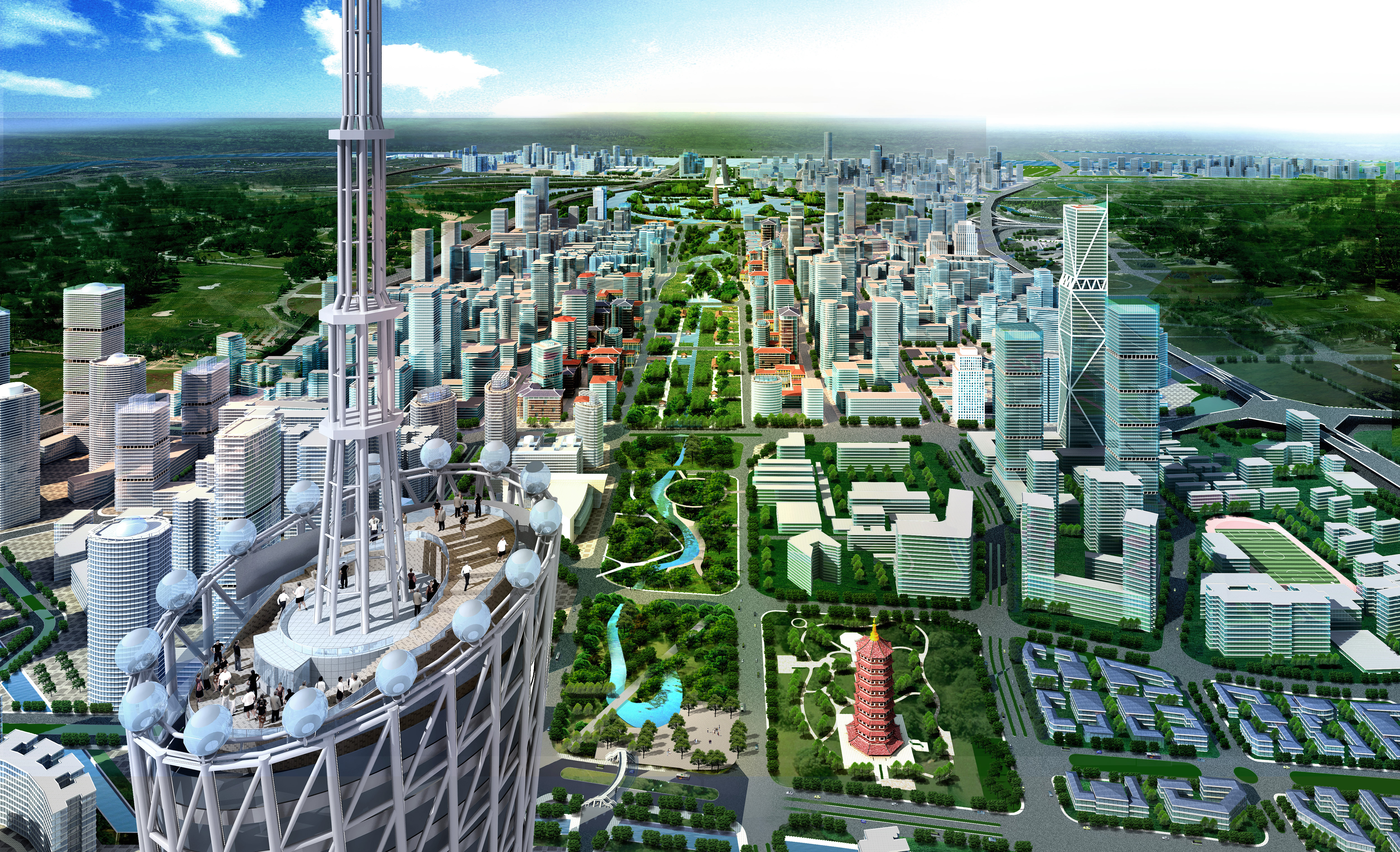 Guangzhou North and South Axis Master Plan by Heller Manus Architects ...