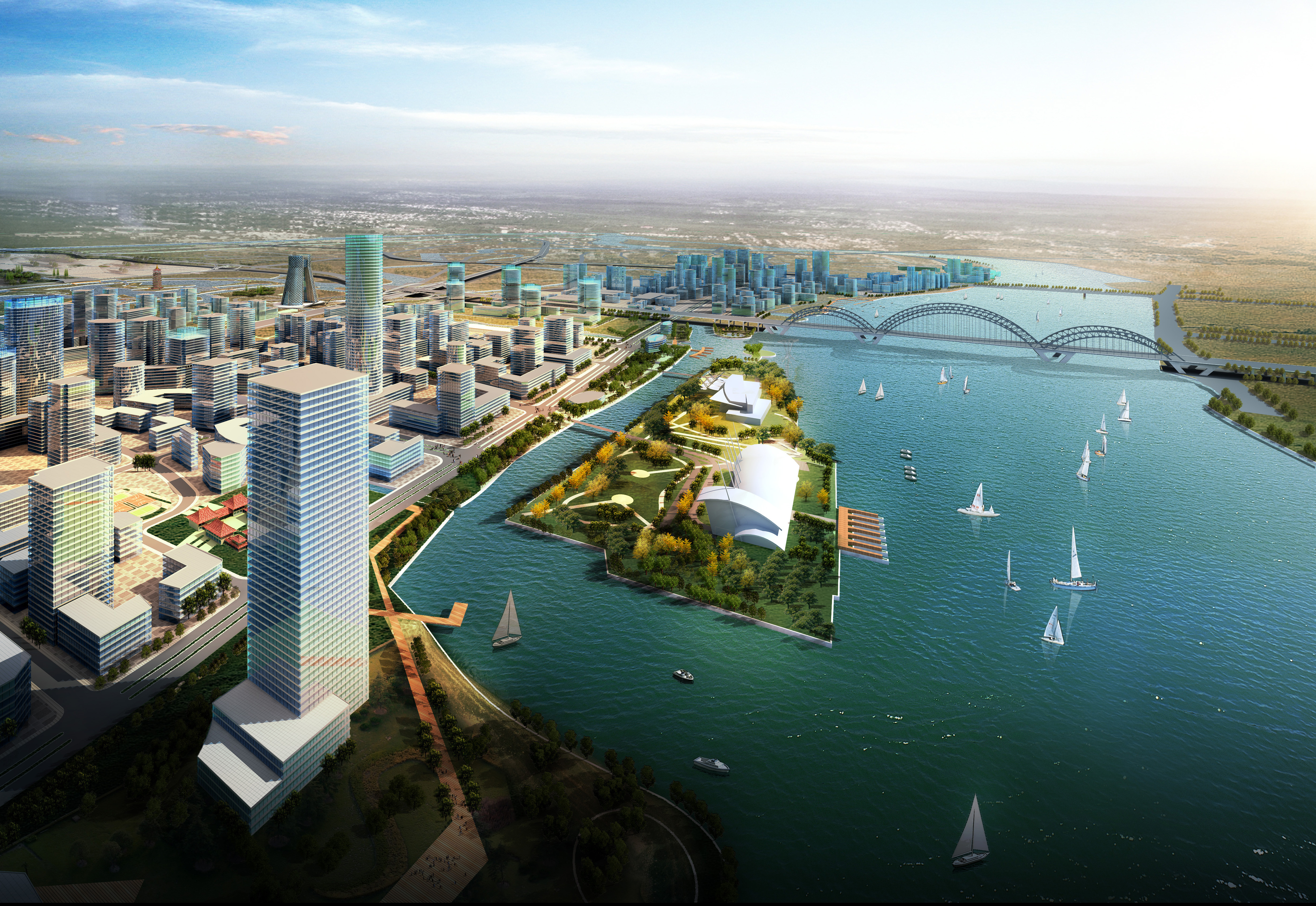 Guangzhou North and South Axis Master Plan by Heller Manus Architects ...