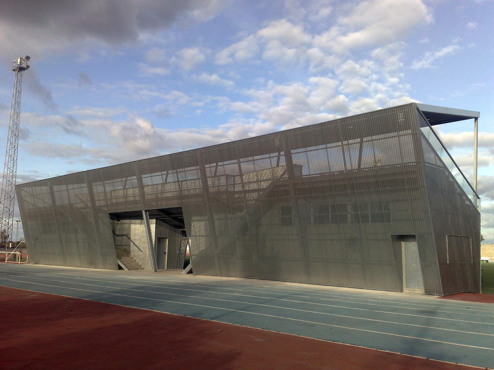 FOOTBALL FIELD GRANDSTAND WITH CHANGING by Fortes y Ballester ...