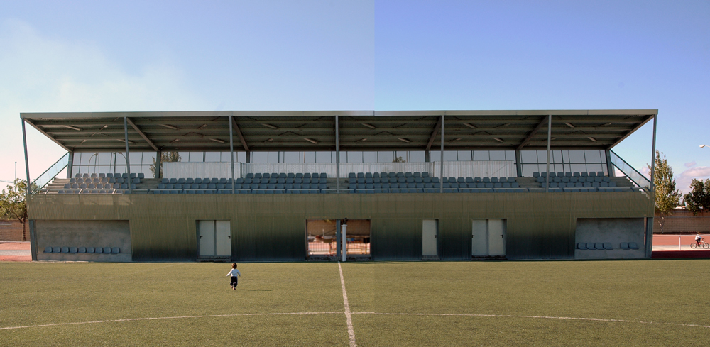 FOOTBALL FIELD GRANDSTAND WITH CHANGING by Fortes y Ballester ...