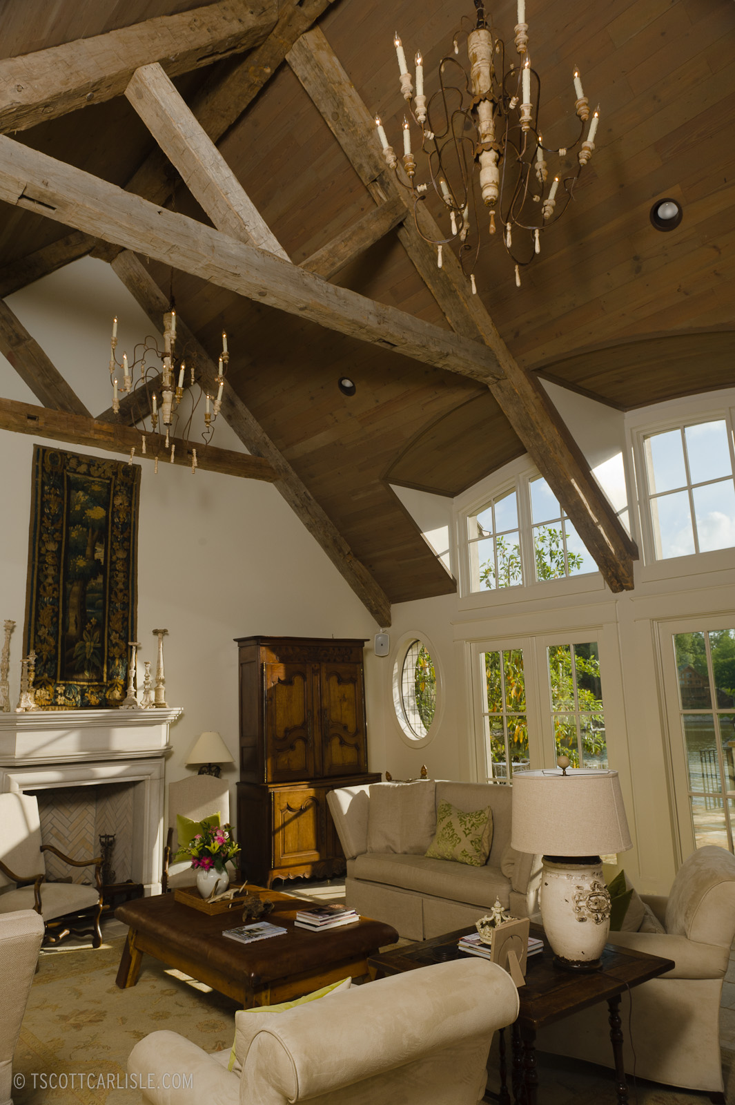 French Provincial Lake House by Christopher Architecture and Interiors ...