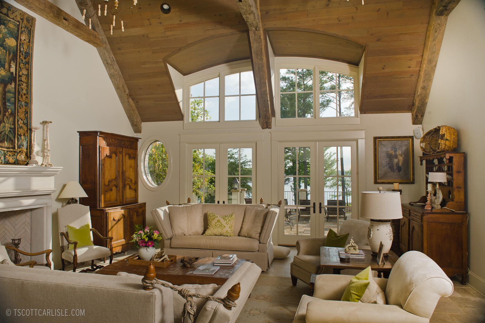 French Provincial Lake House by Christopher Architecture and Interiors ...