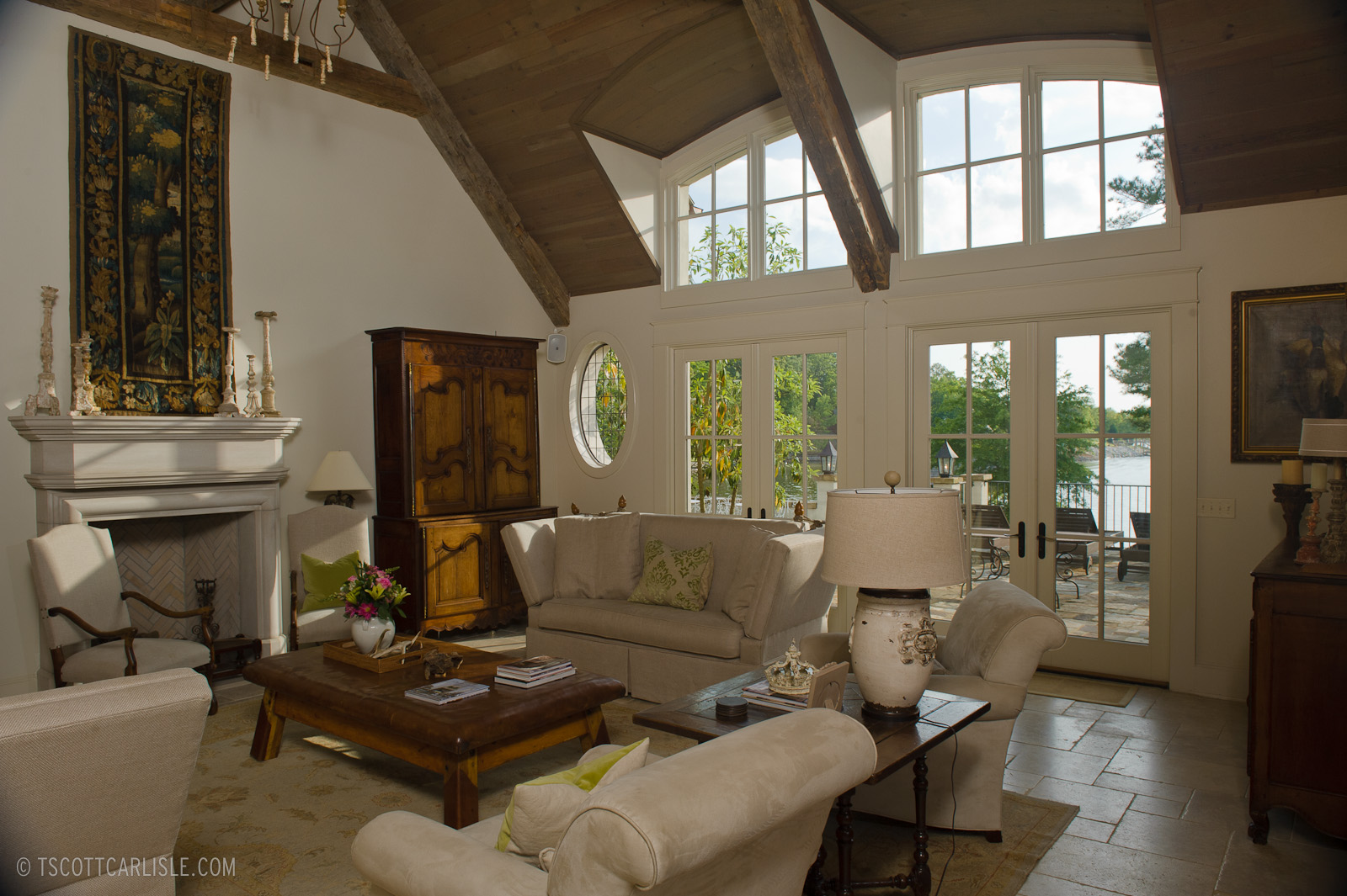 French Provincial Lake House by Christopher Architecture and Interiors ...