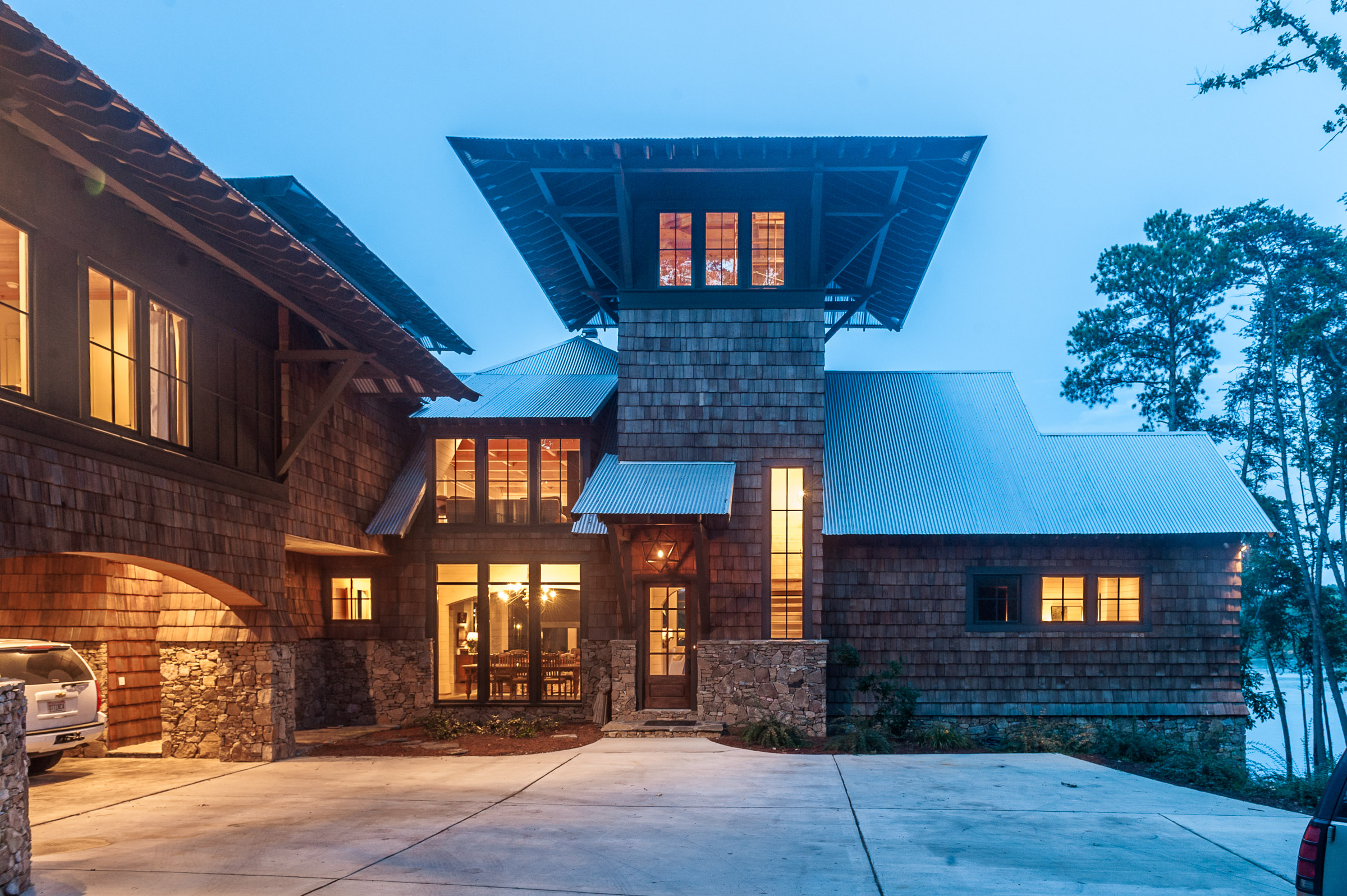 Modern Rustic Lake Home by Christopher Architecture and Interiors ...