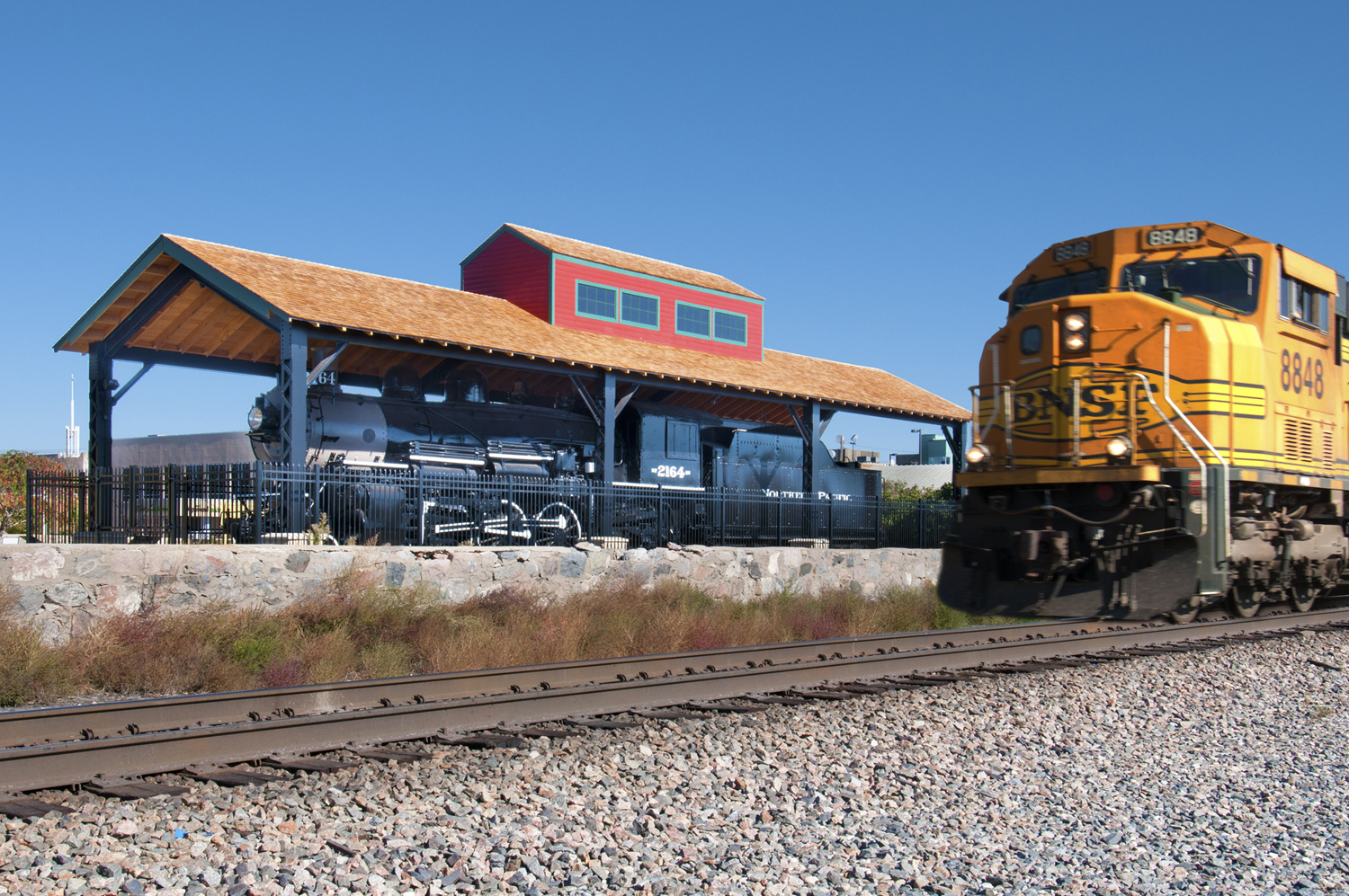 Camp Hancock State Historical Site Locomotive Shelter by JLG Architects ...
