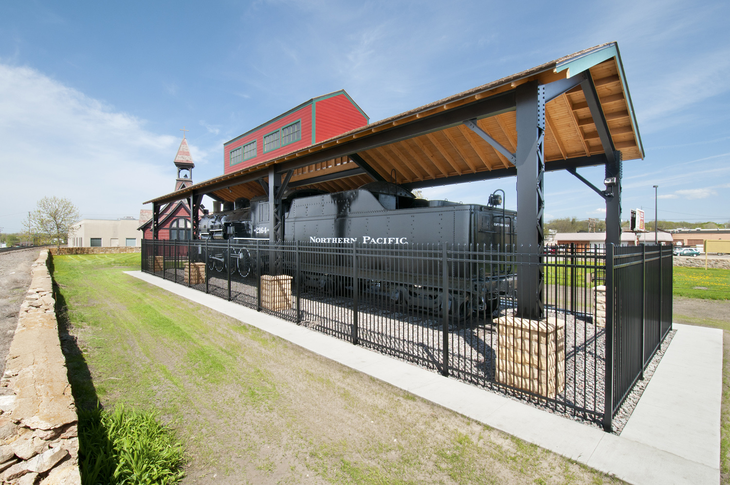 Camp Hancock State Historical Site Locomotive Shelter by JLG Architects ...