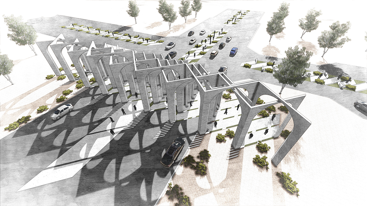 Meybod University entrance competition's second prize by 2K - Architizer