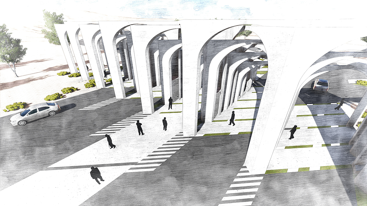 Meybod University entrance competition's second prize by 2K - Architizer