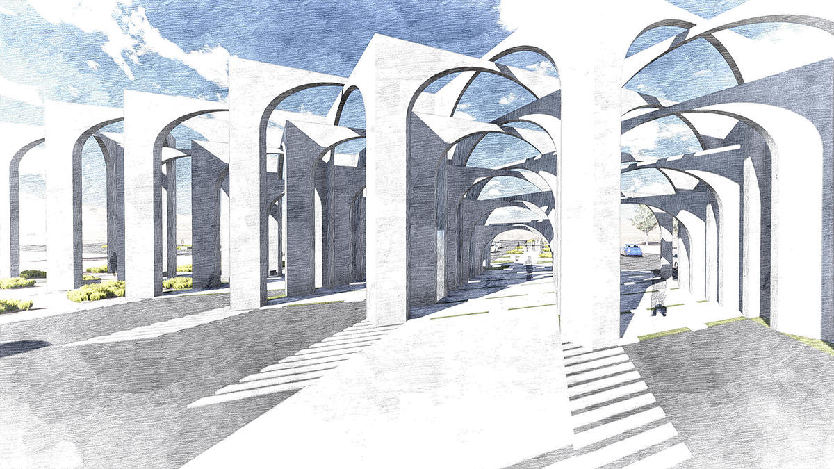 Meybod University entrance competition's second prize by 2K - Architizer