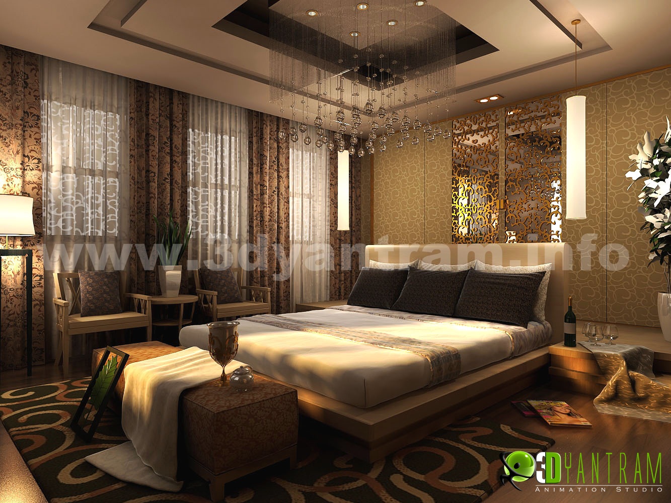 Bedroom Interior Design by Interior 3D Rendering - Architizer