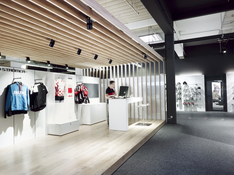 Bernhard Kohl Sporthandel GmbH by EGGER Wood-based materials - Architizer