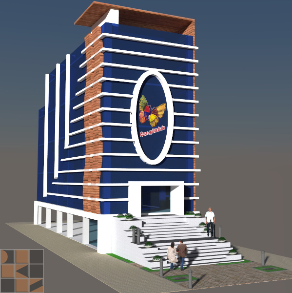 Architecture - Commercial Building design for M/s.Cooptex showroom ...