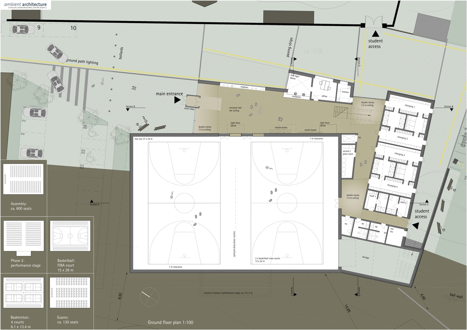 Loreto Abbey Dalkey Sportshall by Ambient Architecture - Architizer