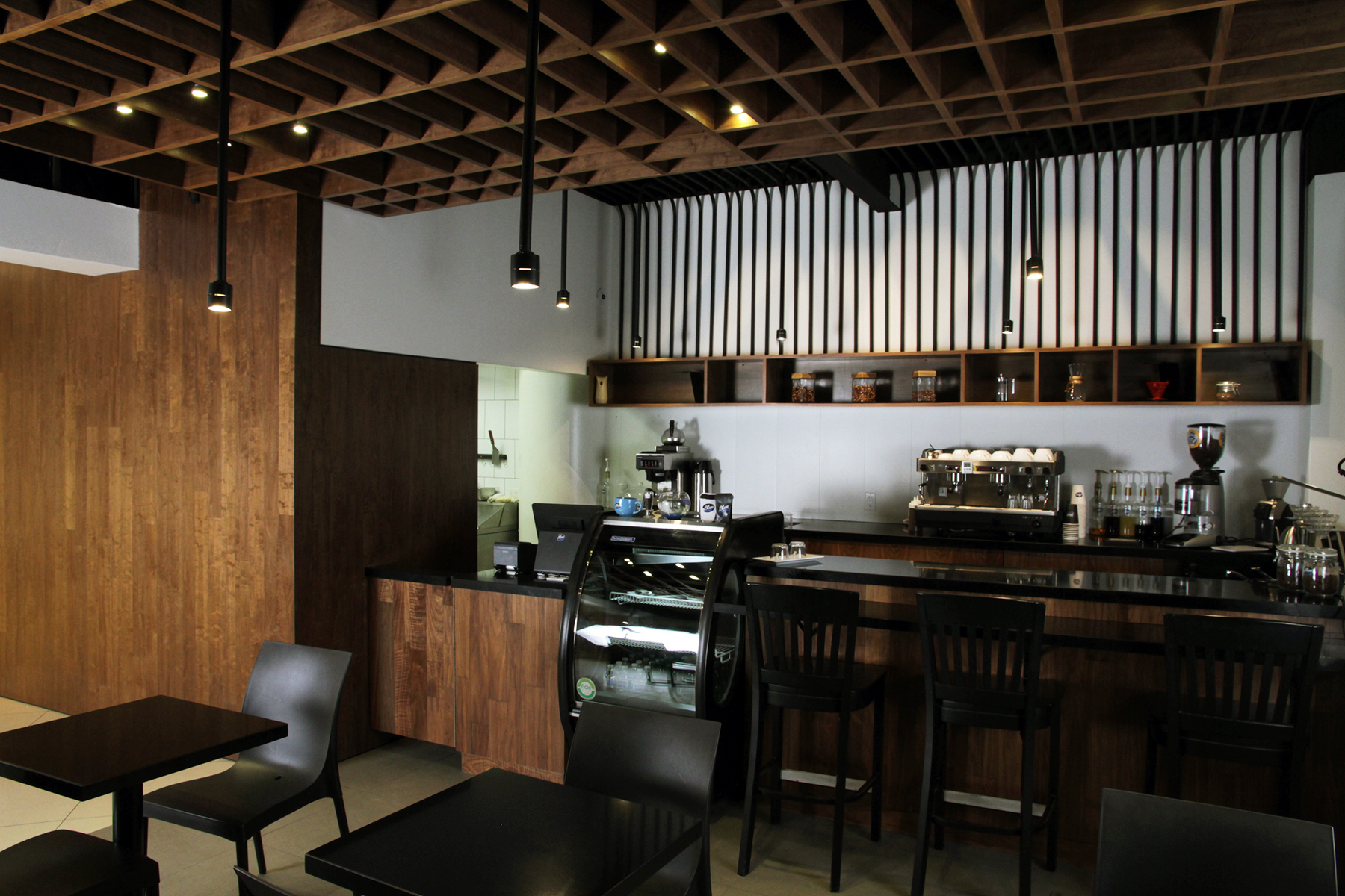 Blue coffee bar by Fortes studio - Architizer