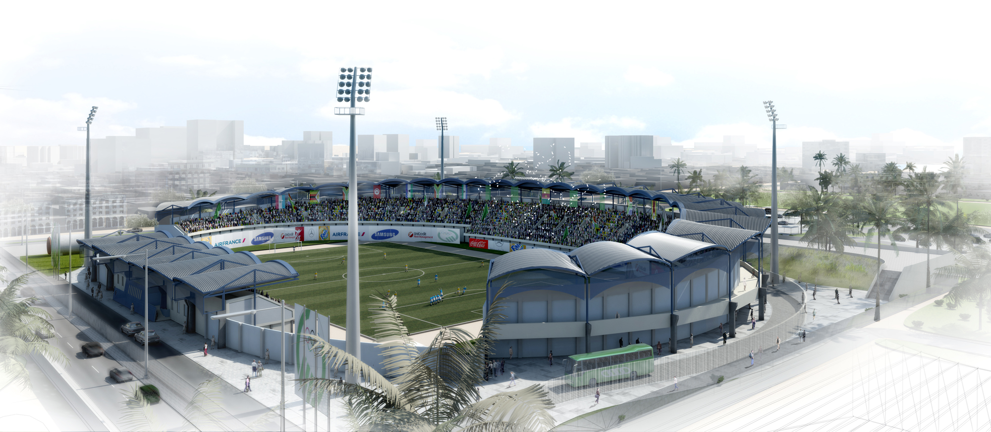 MODULAR STADIUM GREAT MAN MADE RIVER by JAVIER GARCIA ALDA architect ...